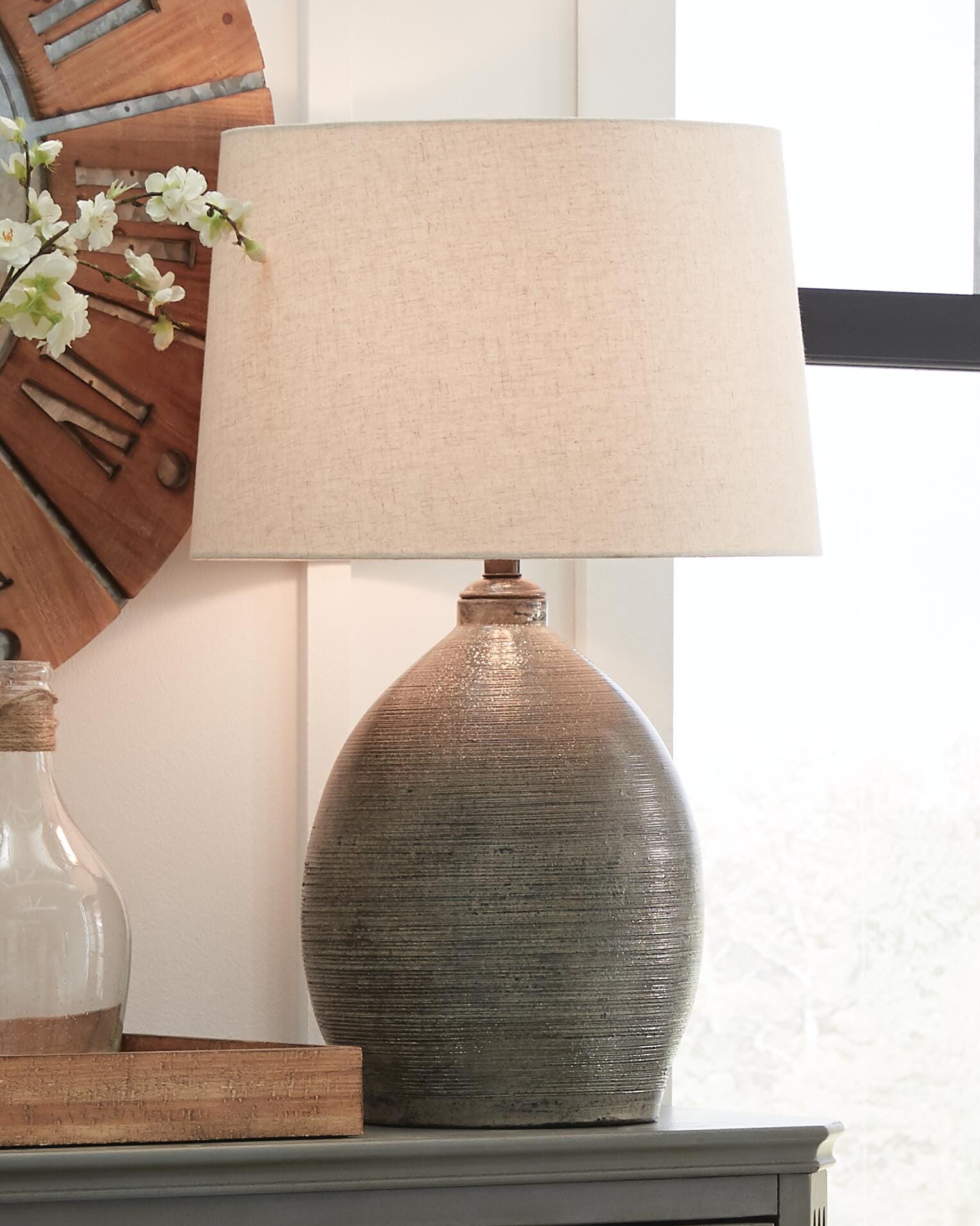Click here for Joyelle Table Lamp  Gray prices