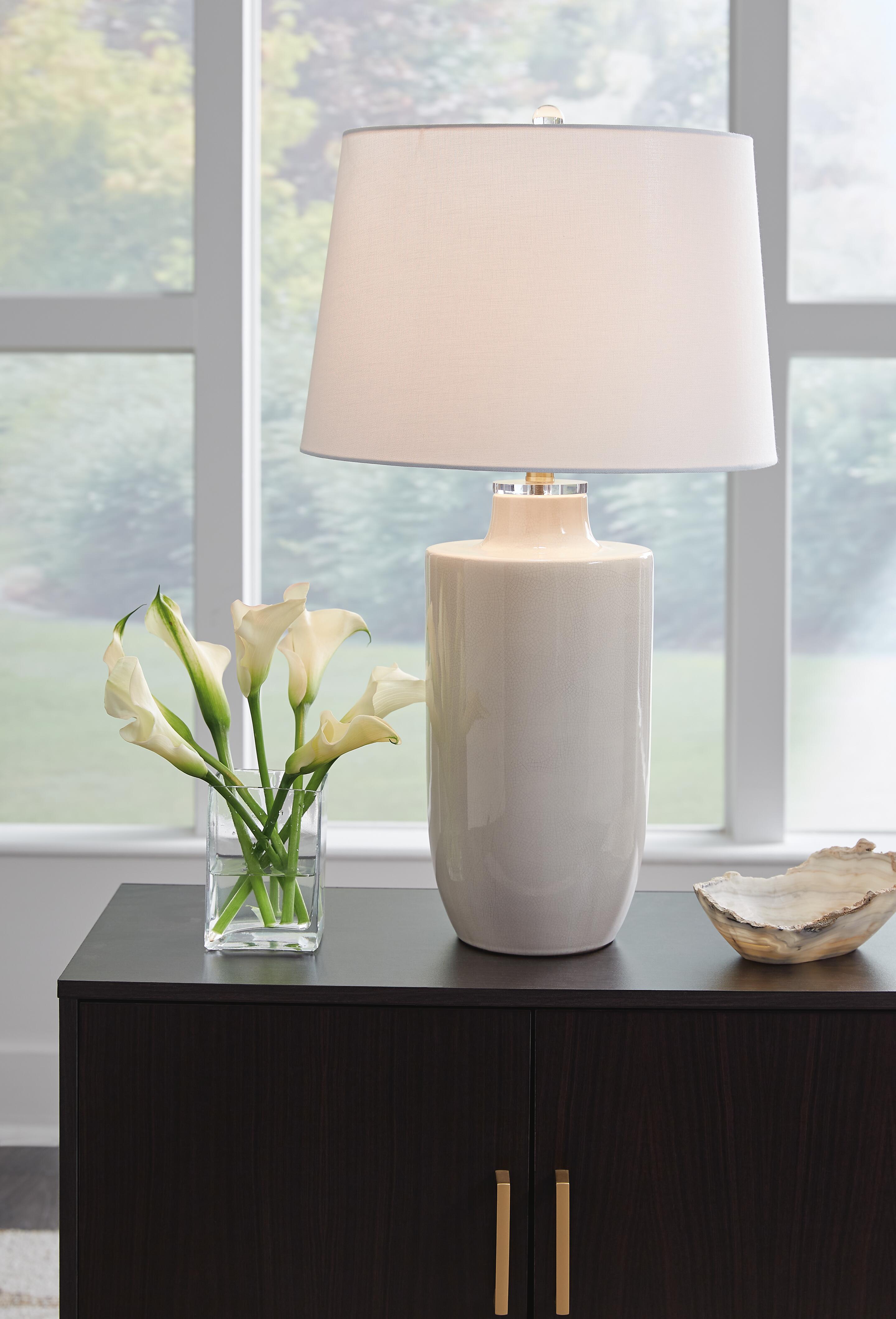 Click here for Cylener Table Lamp  Off White prices