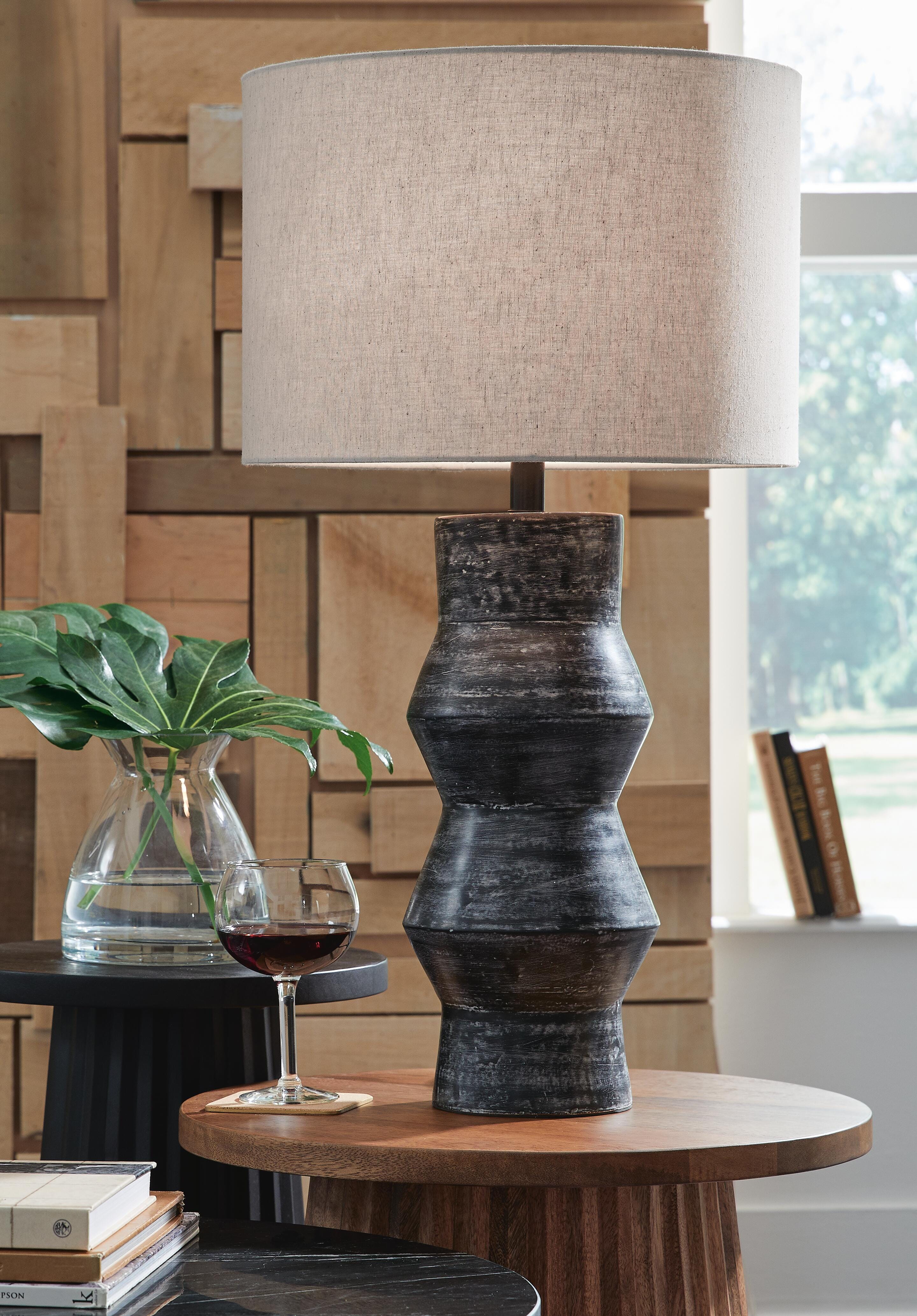 Click here for Kerbert Table Lamp  Distressed Black prices