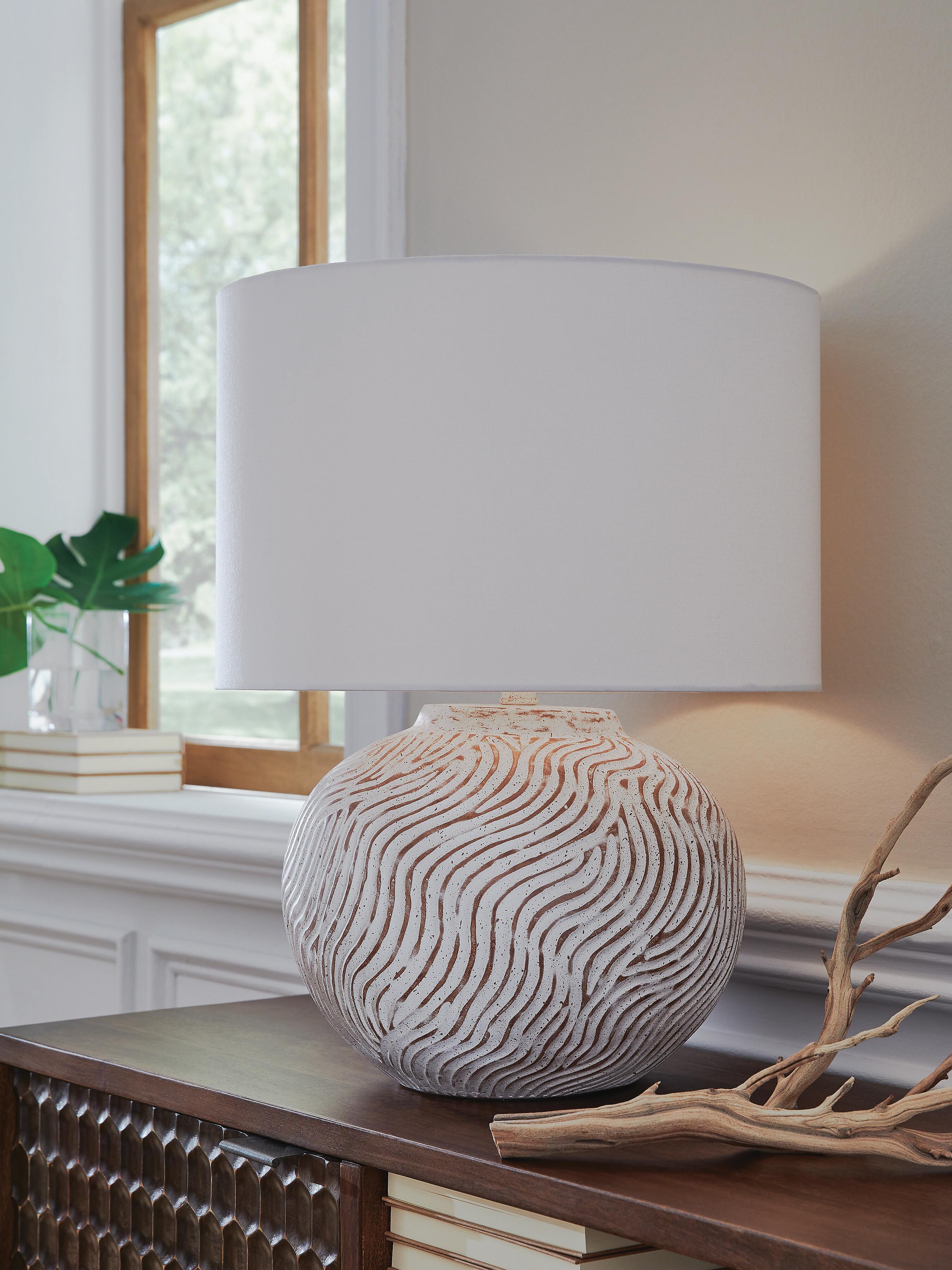 Click here for Vien Table Lamp  Distressed White prices