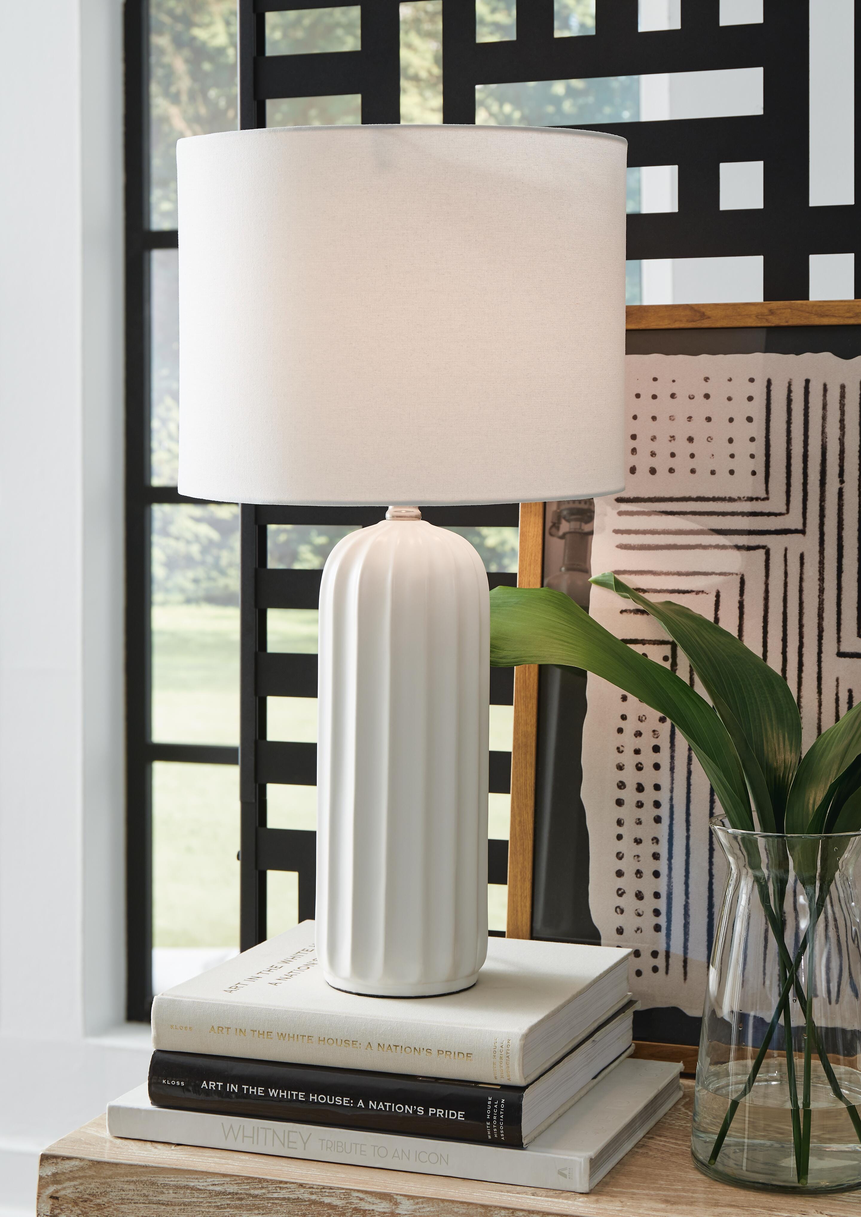 Click here for Clarkland Table Lamp (Set of 2)  White prices