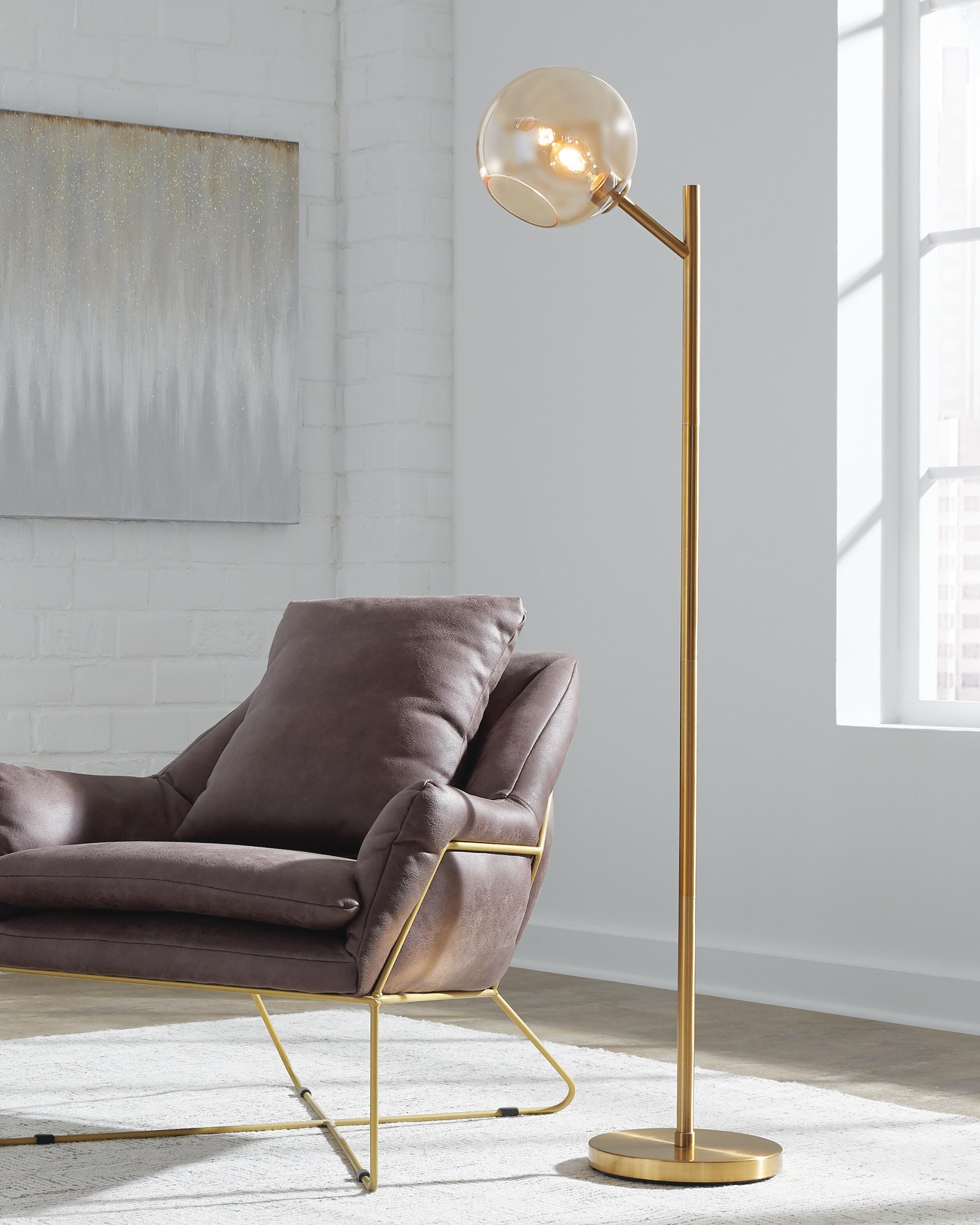 Click here for Abanson Floor Lamp  Amber/Gold Finish prices