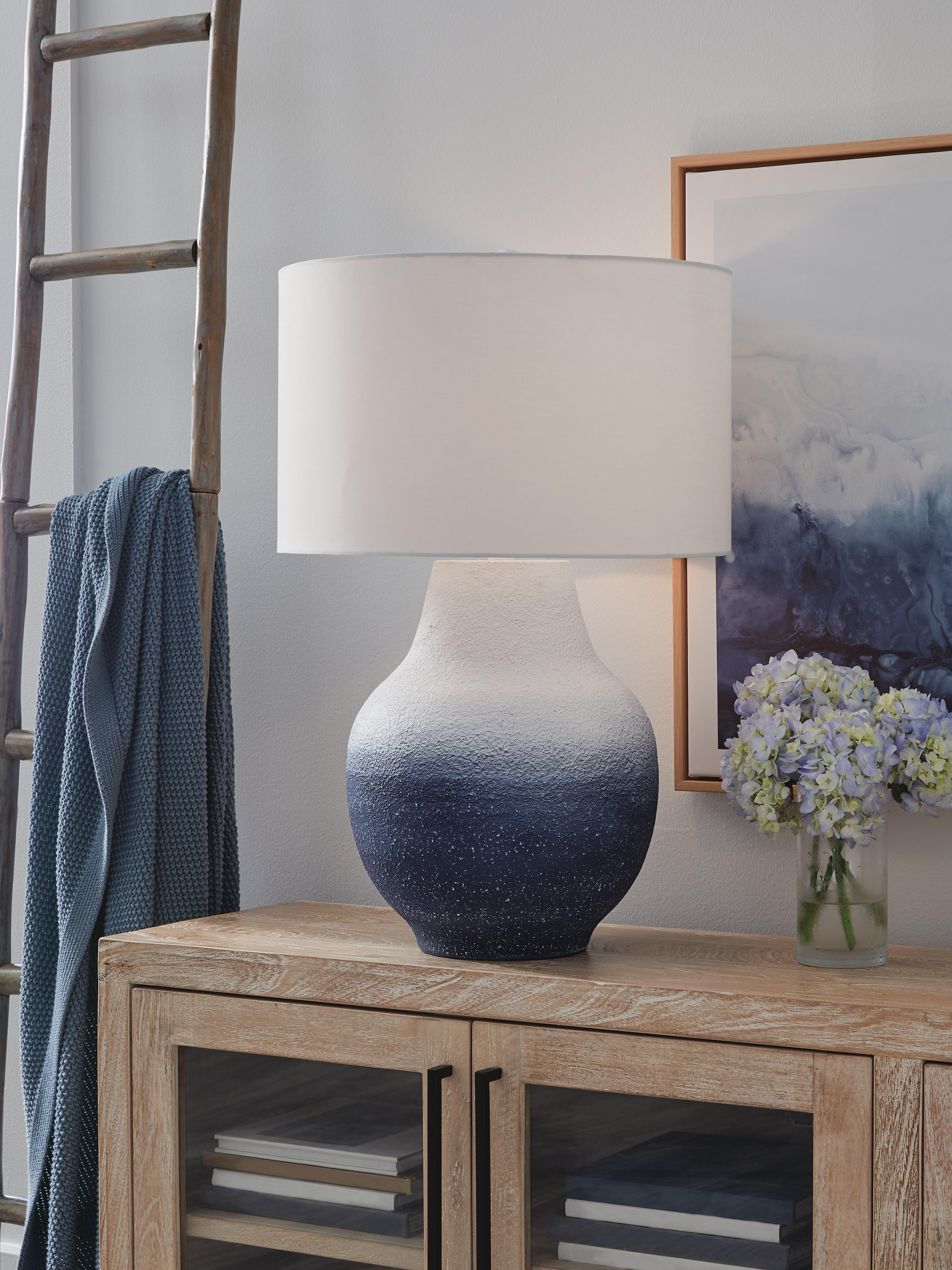 Click here for Dashland Table Lamp  White/Navy prices