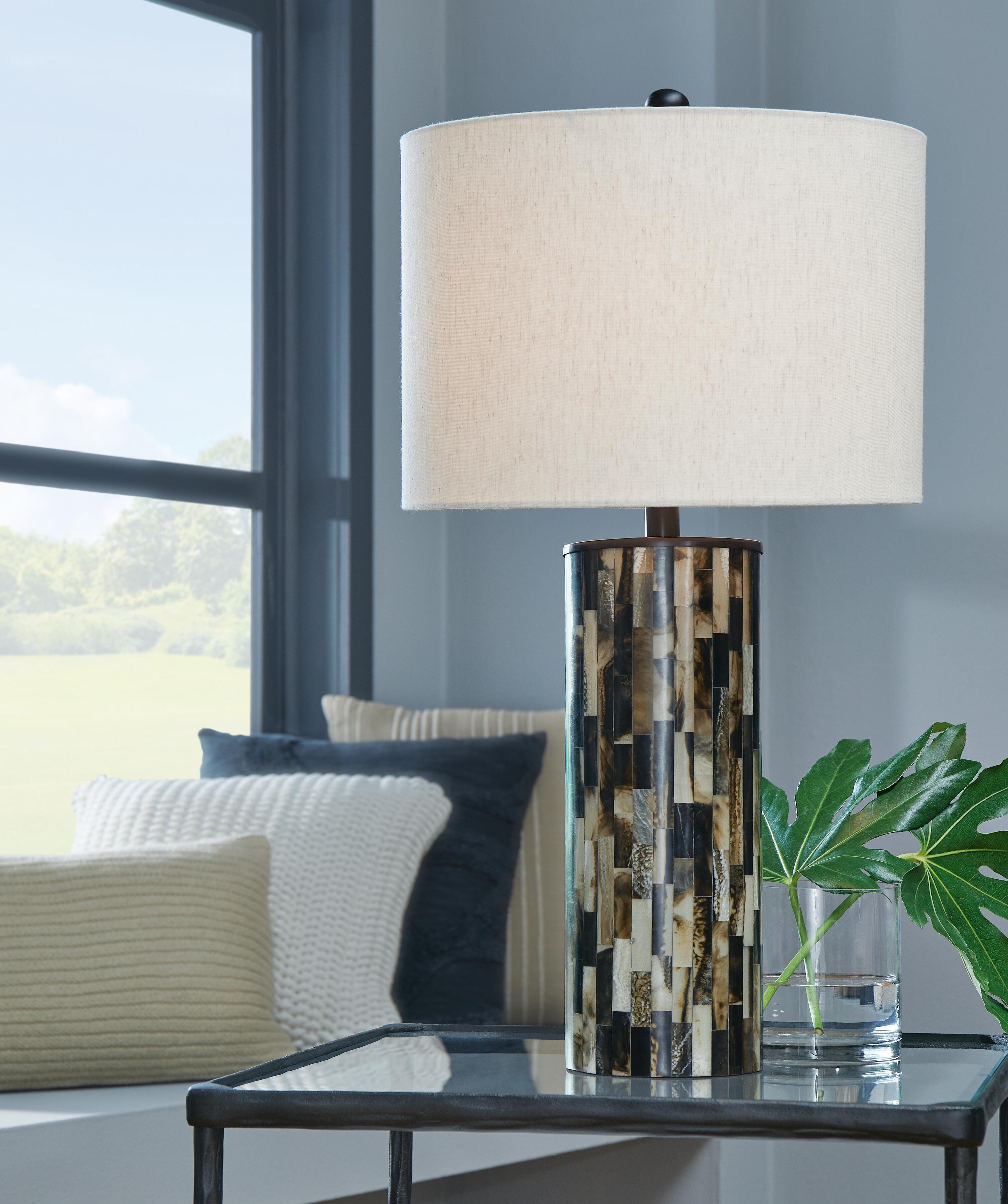 Click here for Ellford Table Lamp  Black/Brown/Cream prices