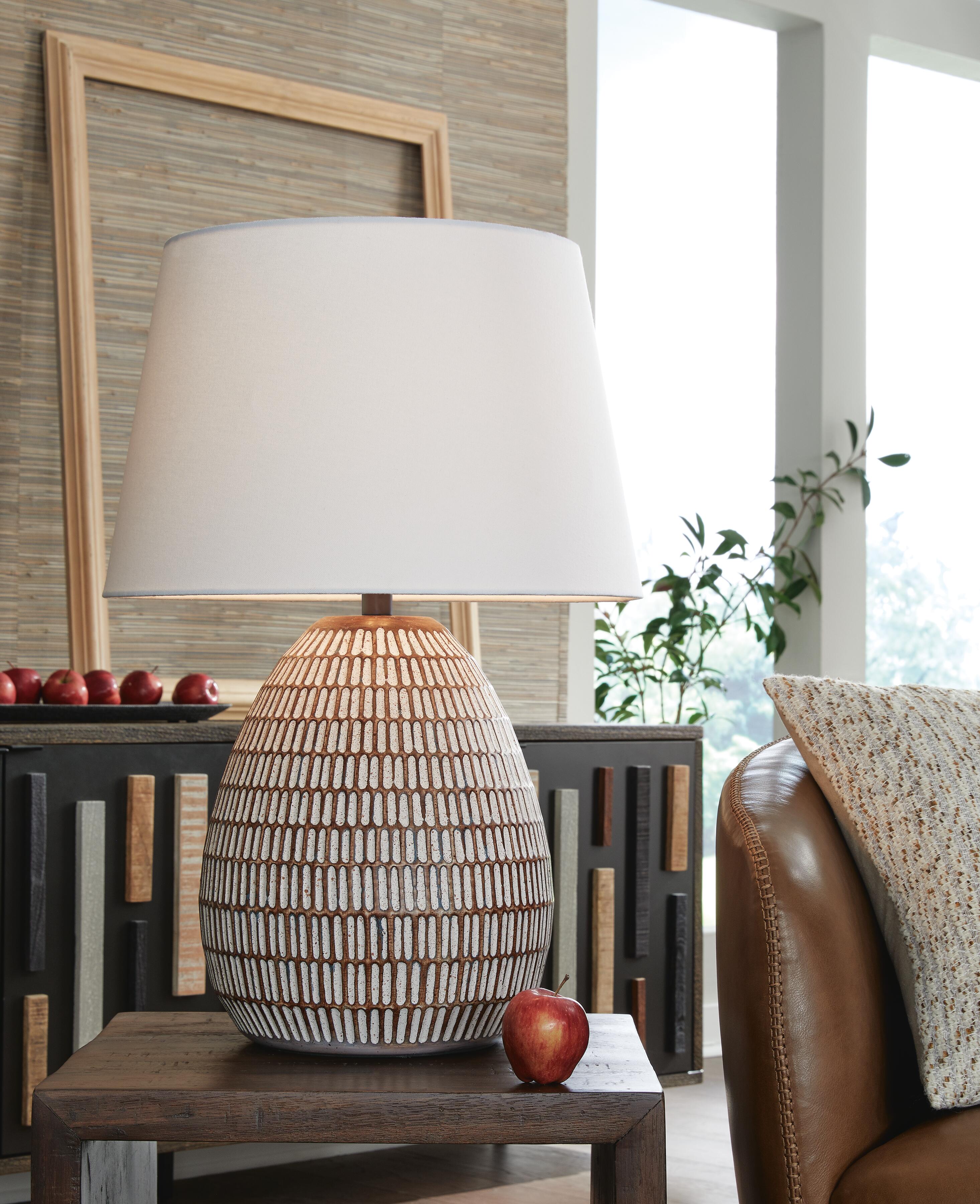 Click here for Darrich Table Lamp  Beige/White prices