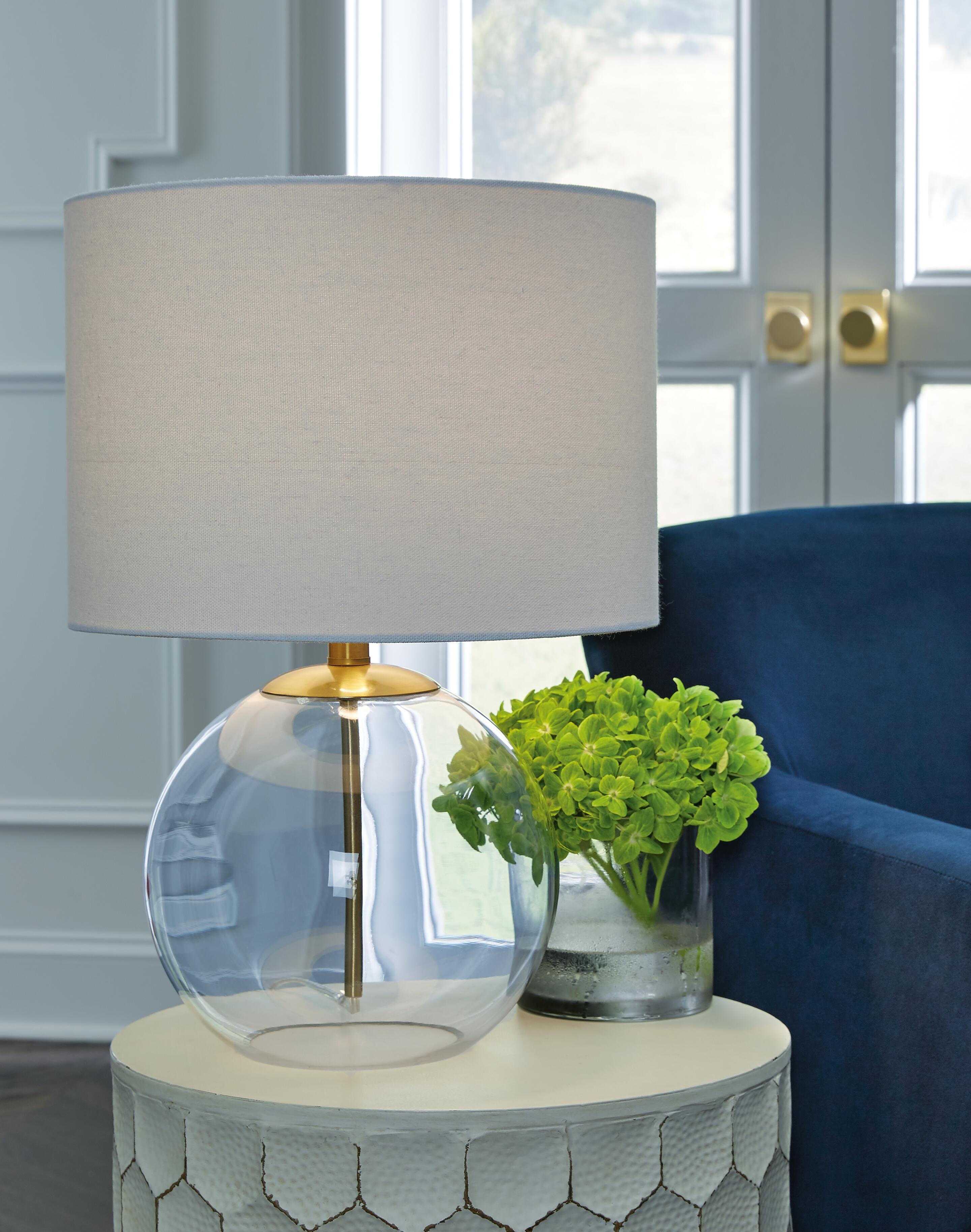 Click here for Samder Table Lamp  Clear/Brass Finish prices