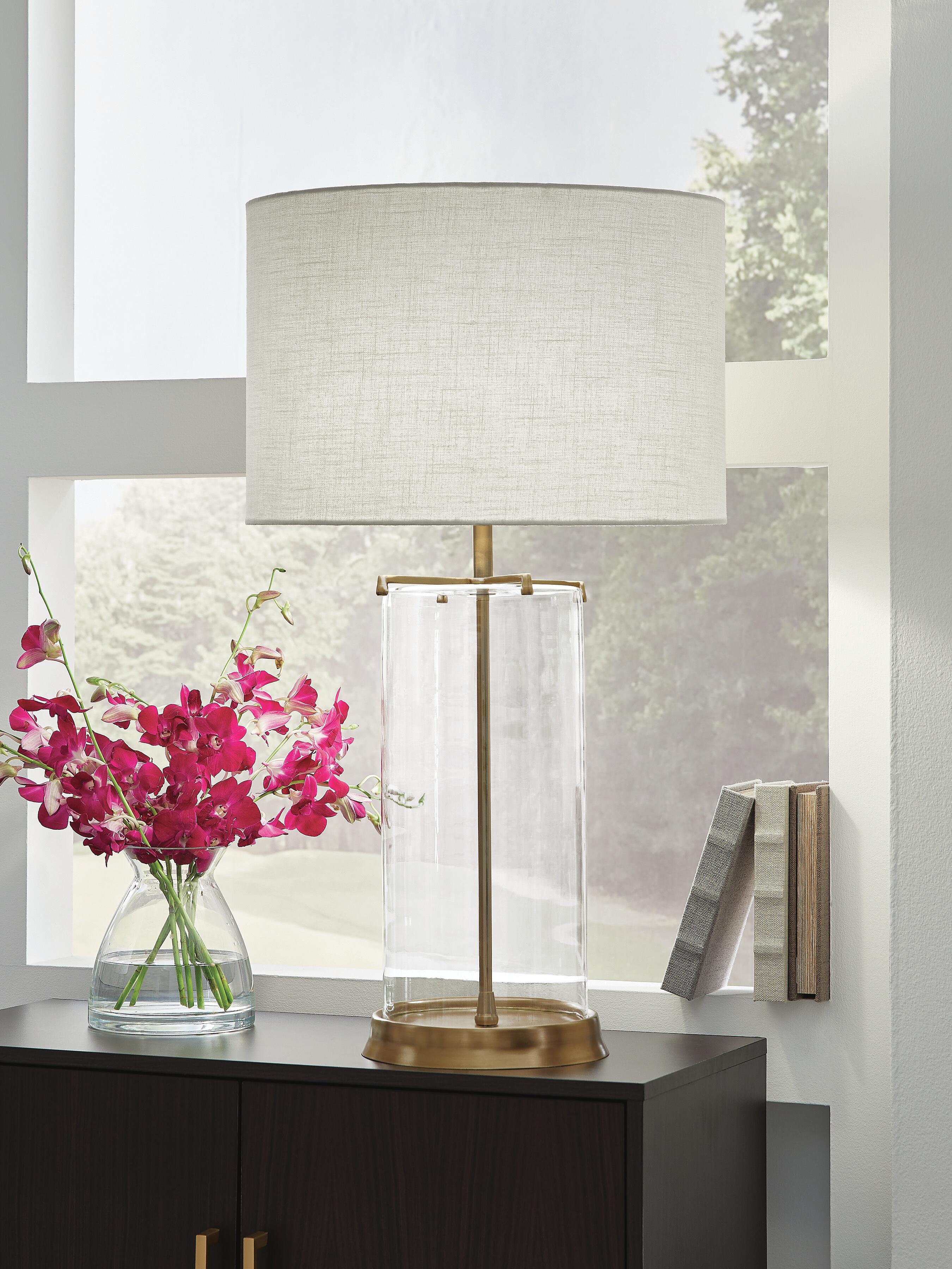 Click here for Gizeh Table Lamp  Clear/Gold Finish prices