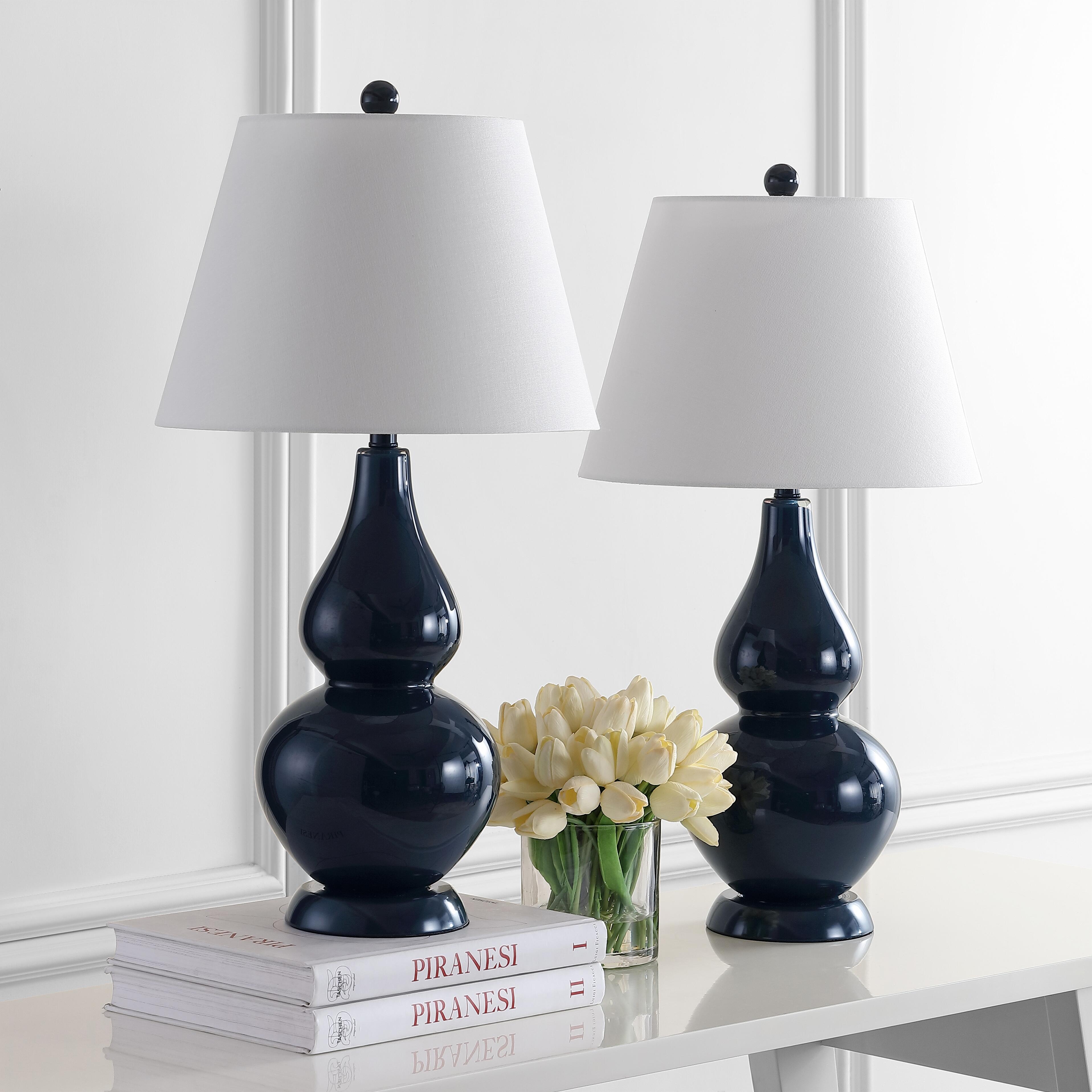 Click here for Safavieh Double Gourd Table Lamp (Set of 2)  Navy prices