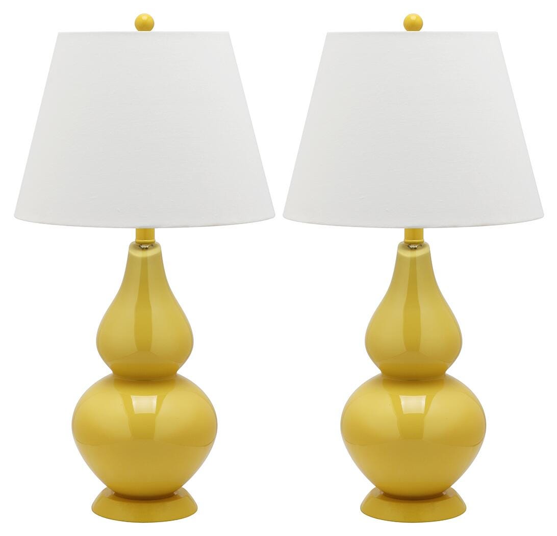Click here for Safavieh Double Gourd Table Lamp (Set of 2)  Yello... prices