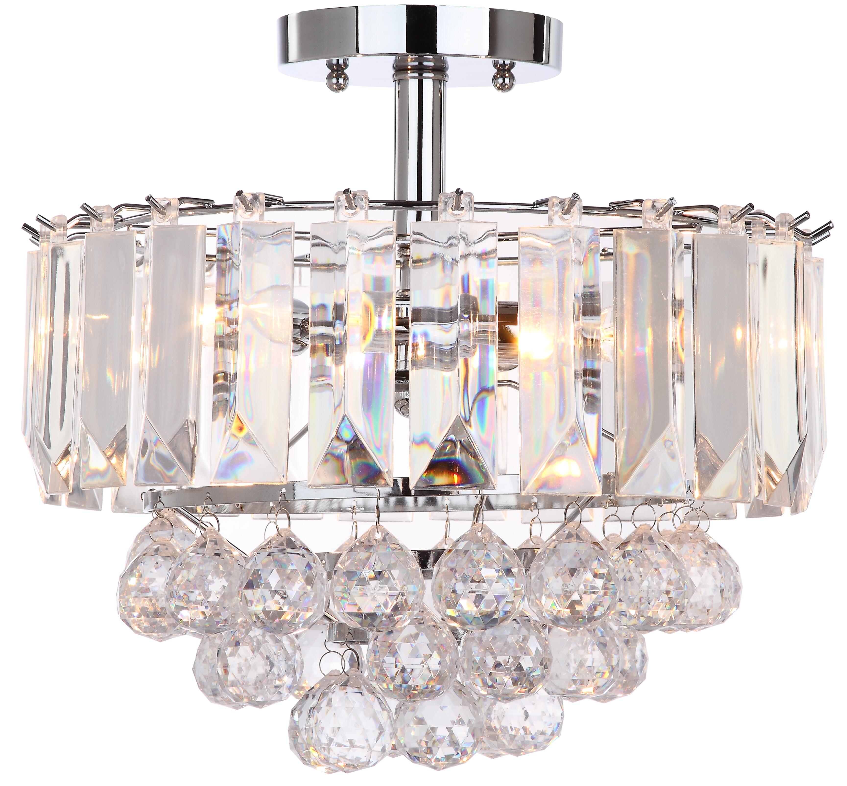 Click here for 3-Light Flush Mount Pendant Light  Chrome Finish/T... prices