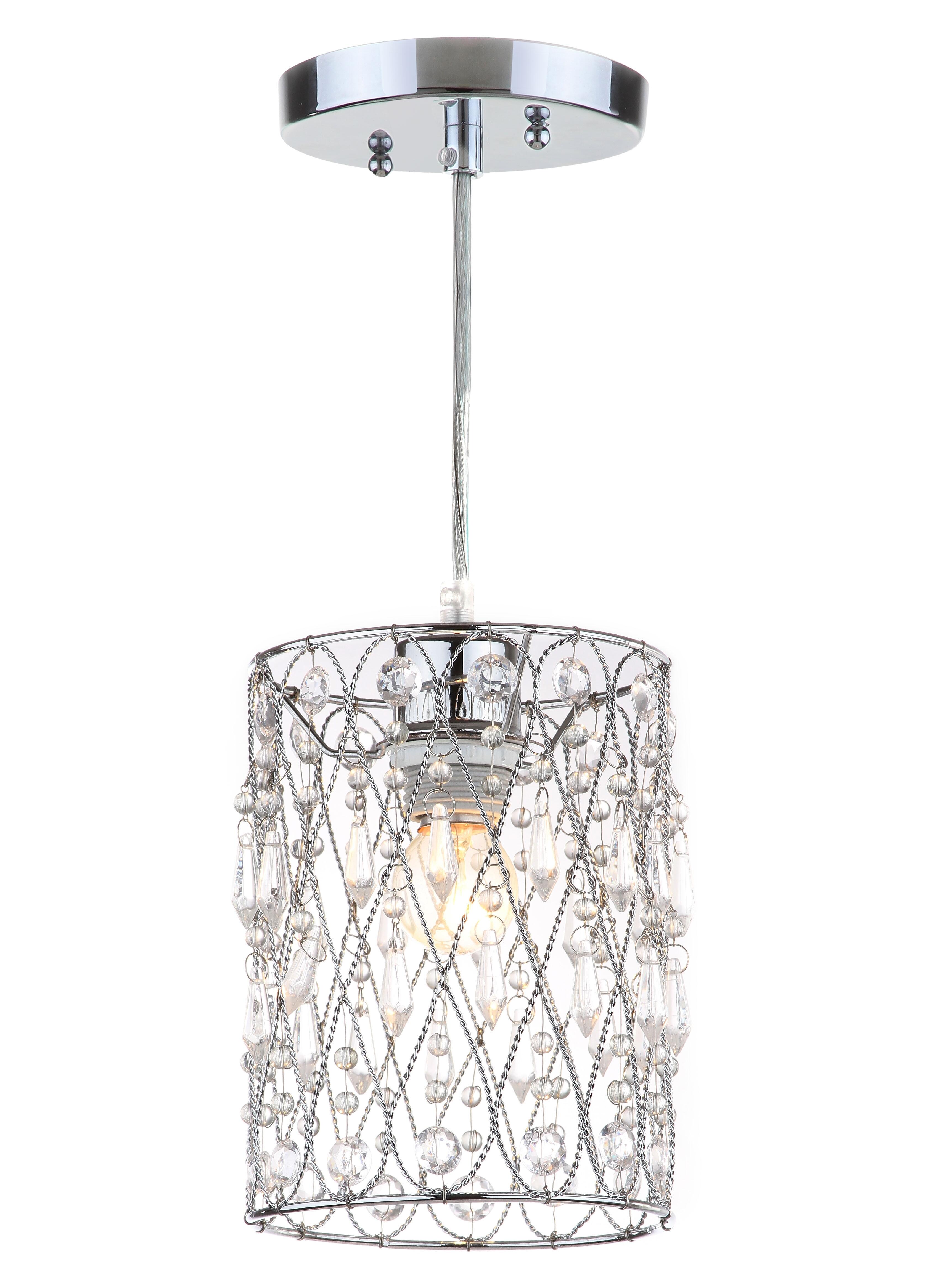 Click here for Safavieh 23.75 Pendant Light  Chrome Finish/Transp... prices