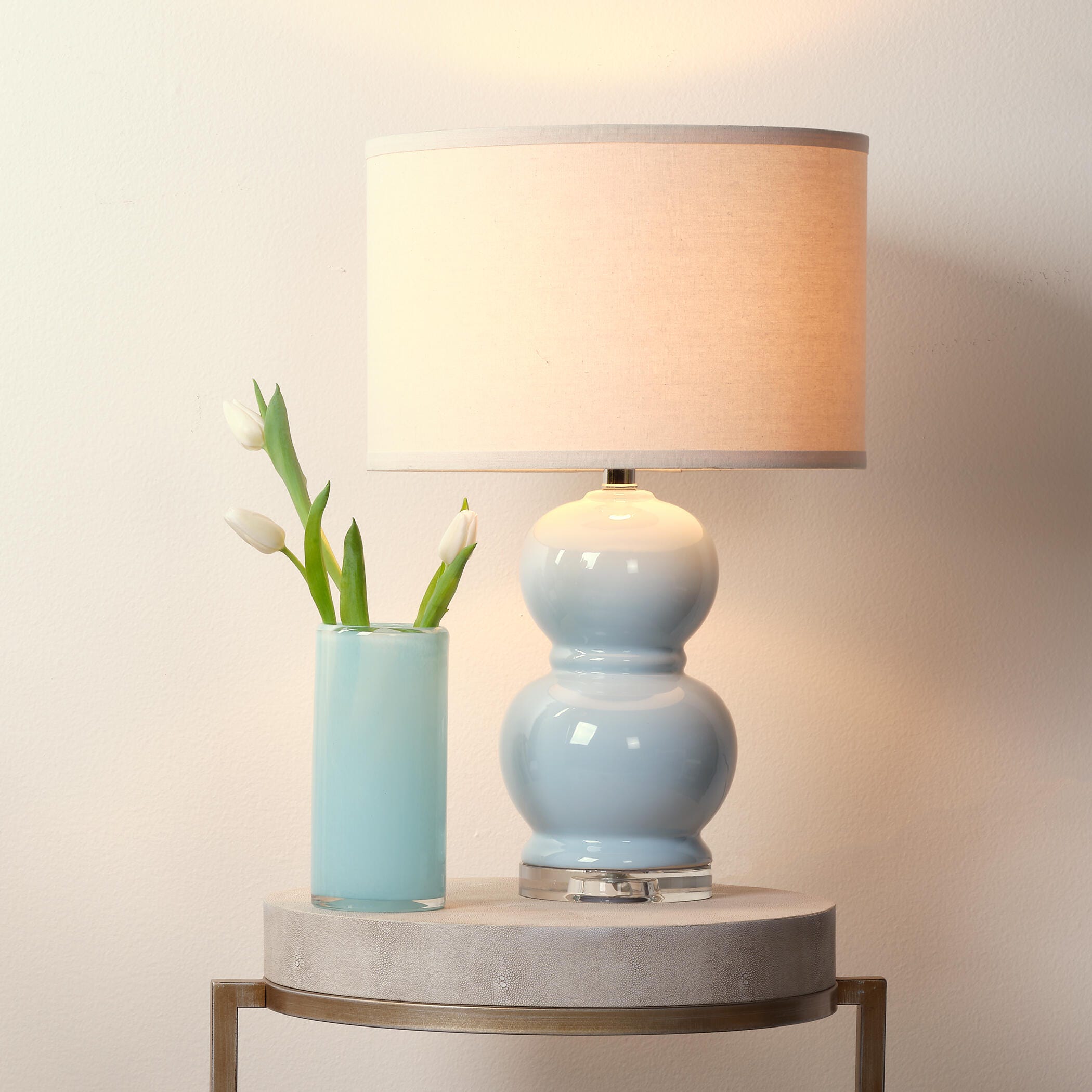 Click here for Home Accents Bubble Ceramic Table Lamp with Drum S... prices