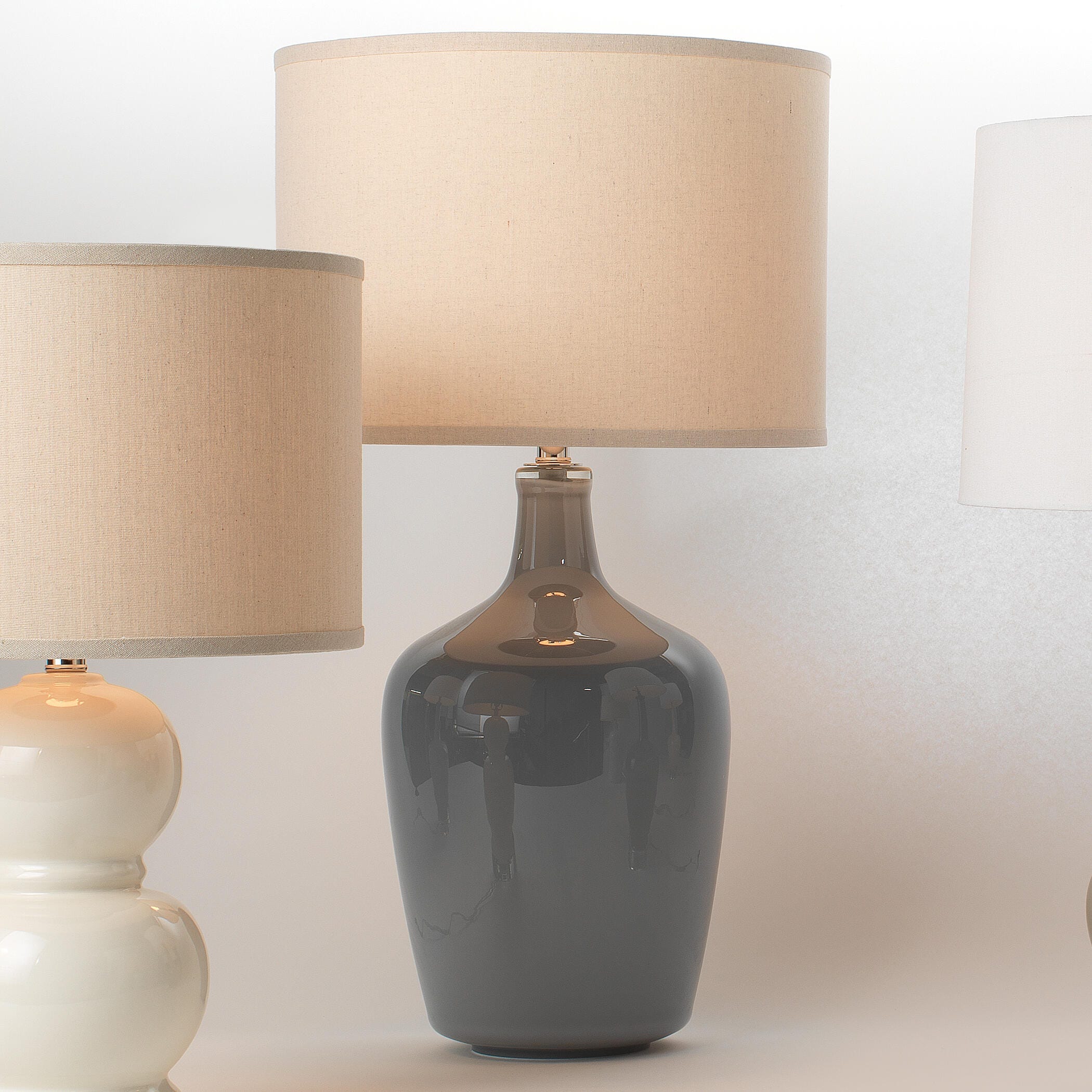 Click here for Home Accents Jar Table Lamp with Drum Shade  Gray prices
