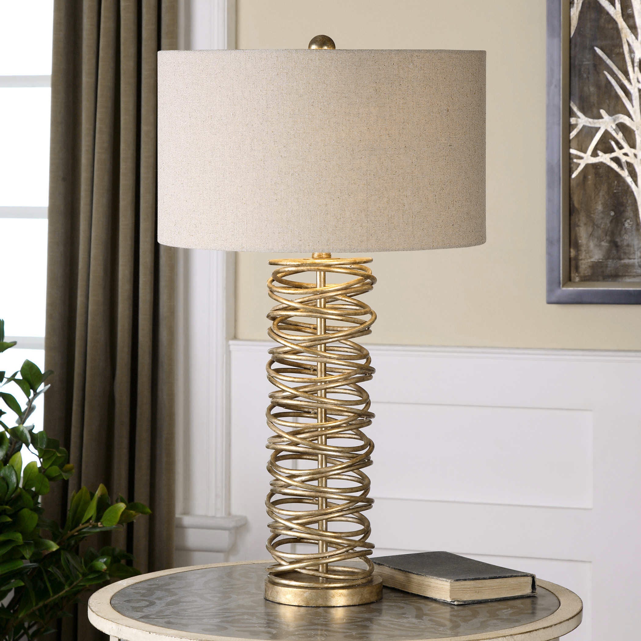 Click here for Uttermost Amarey Metal Ring Table Lamp  Gold prices