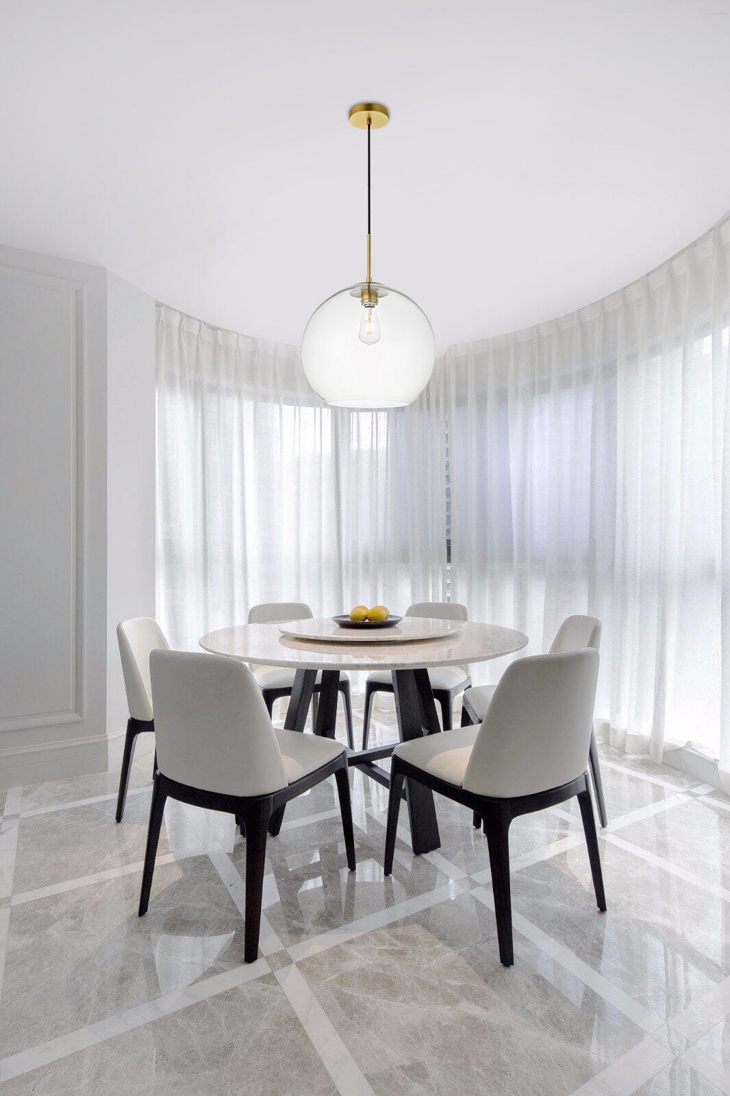 Click here for Living District Baxter 1 Light Brass Pendant w/ Cl... prices