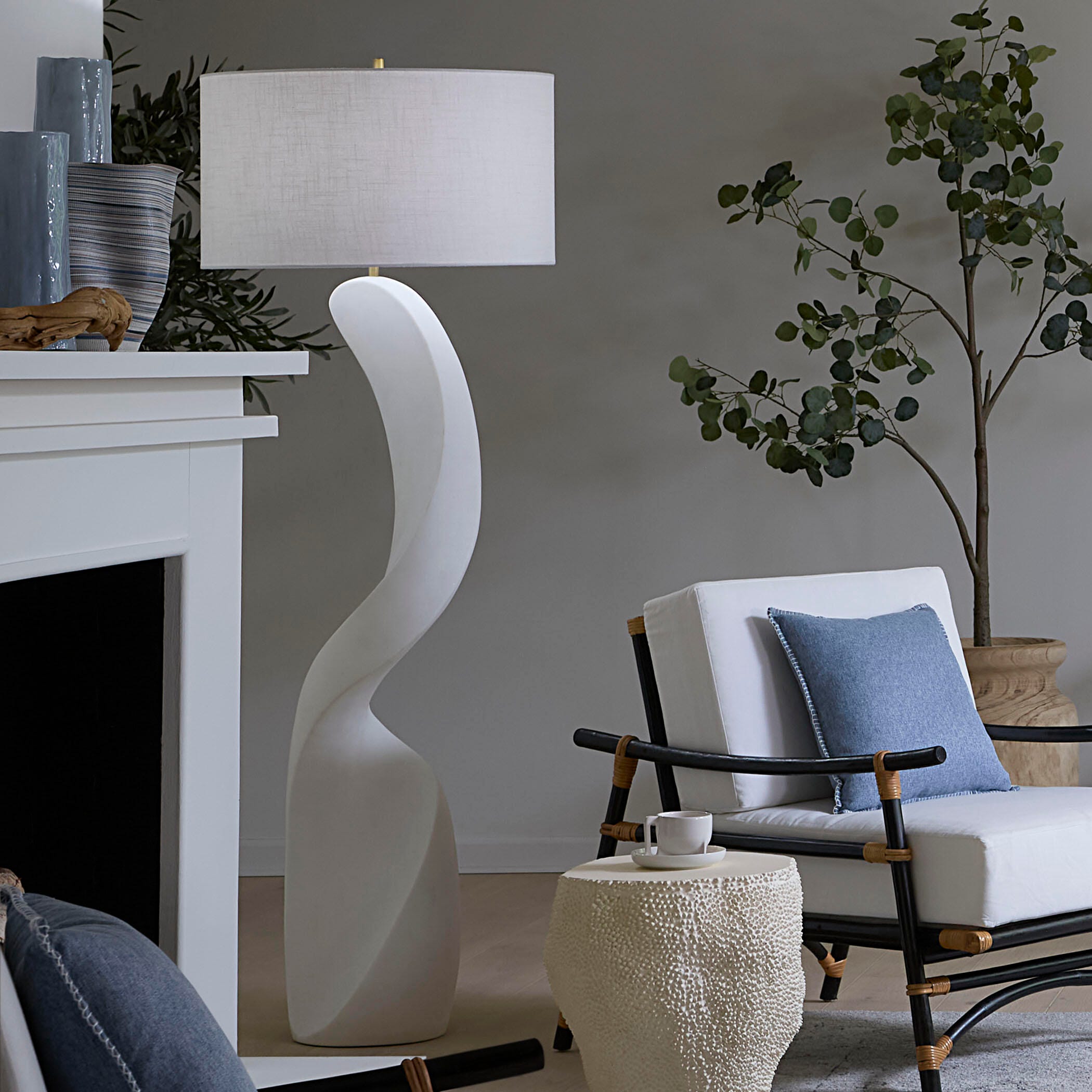 Click here for Relaxed Elegance Ezra Floor Lamp  White prices