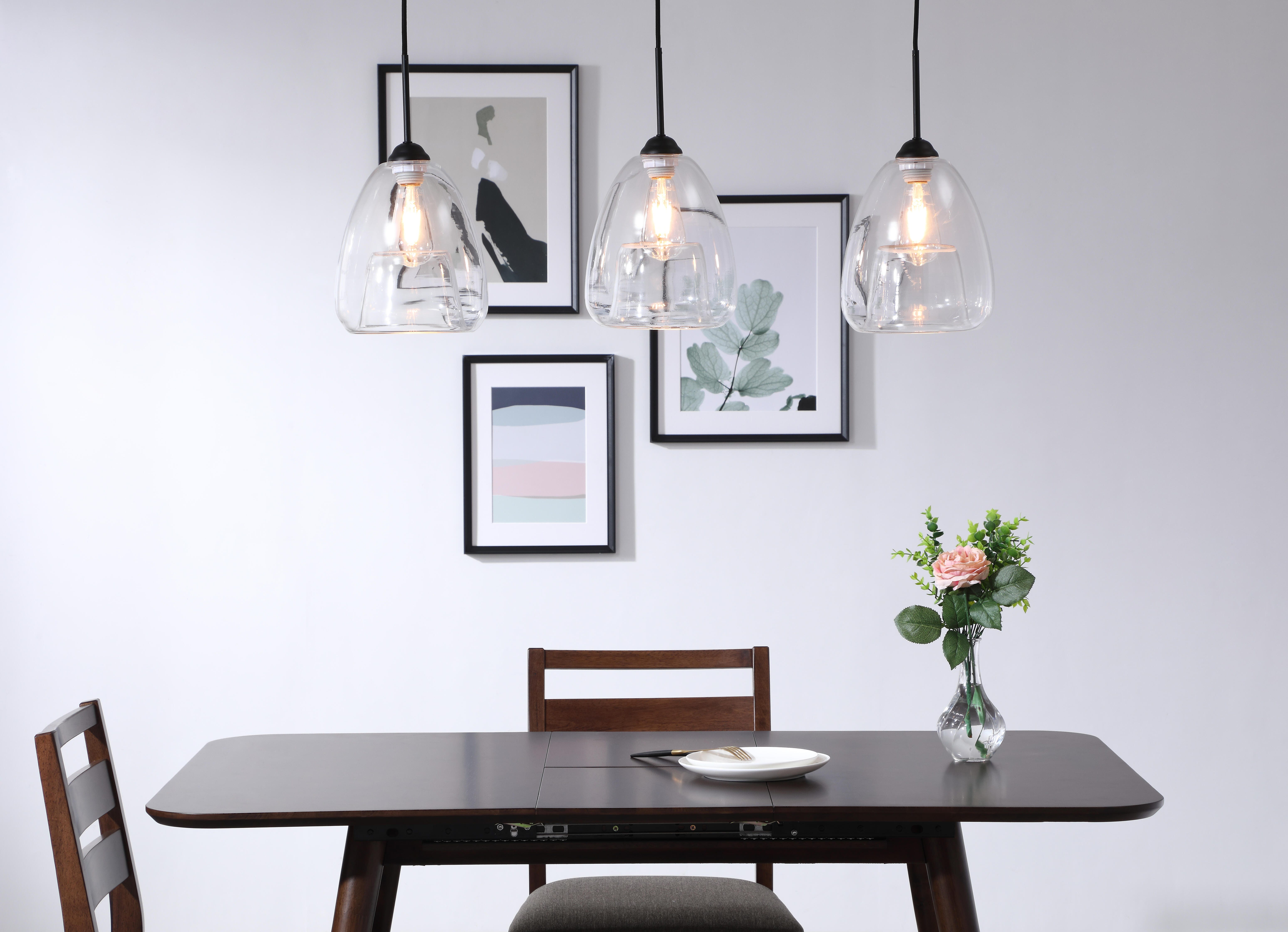 Click here for Living District Kason 3 Light Black And Clear Glas... prices