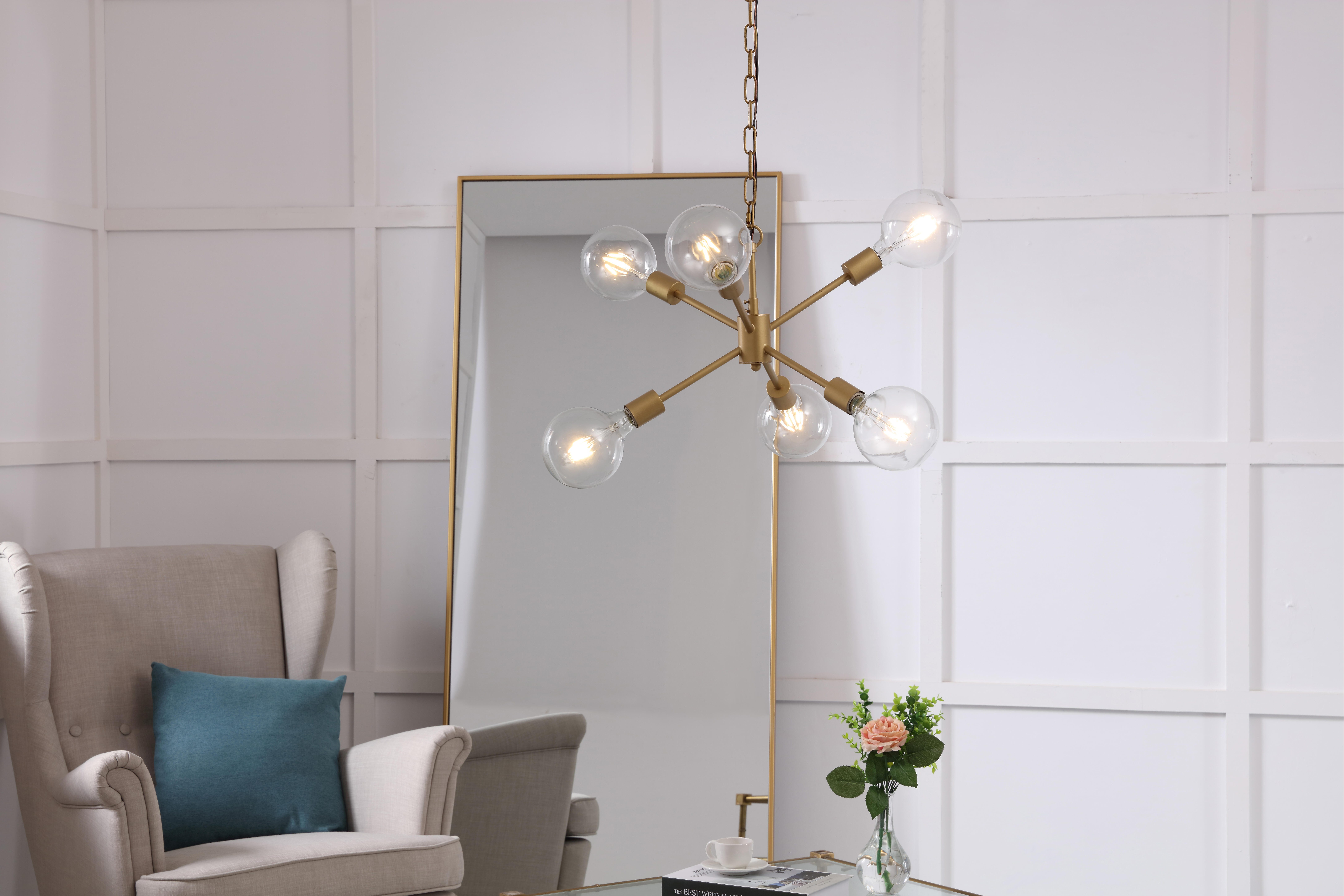 Click here for Living District Nolan 6 Light Brass Pendant prices