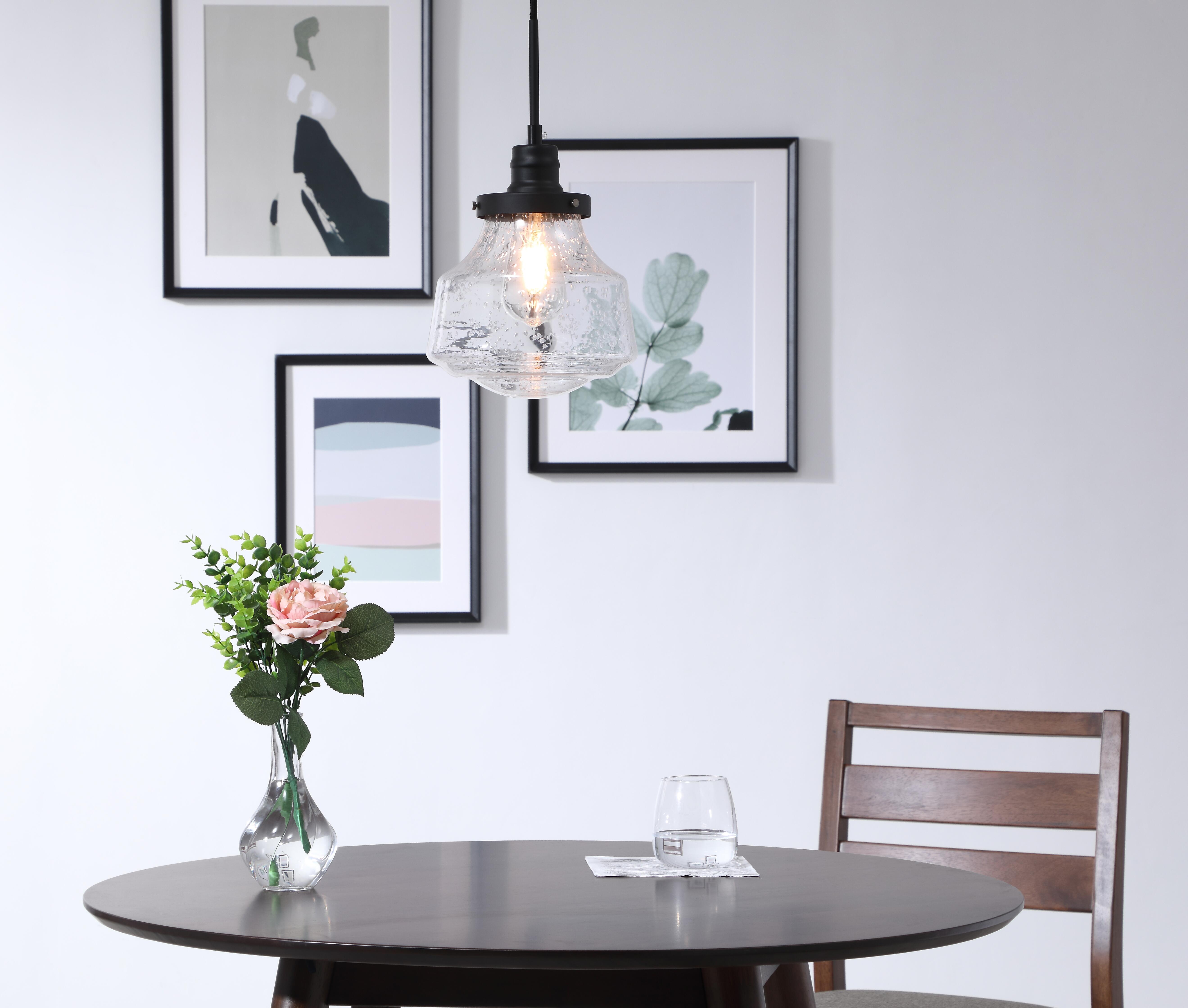 Click here for Living District Lyle 1 Light Black And Clear Seede... prices