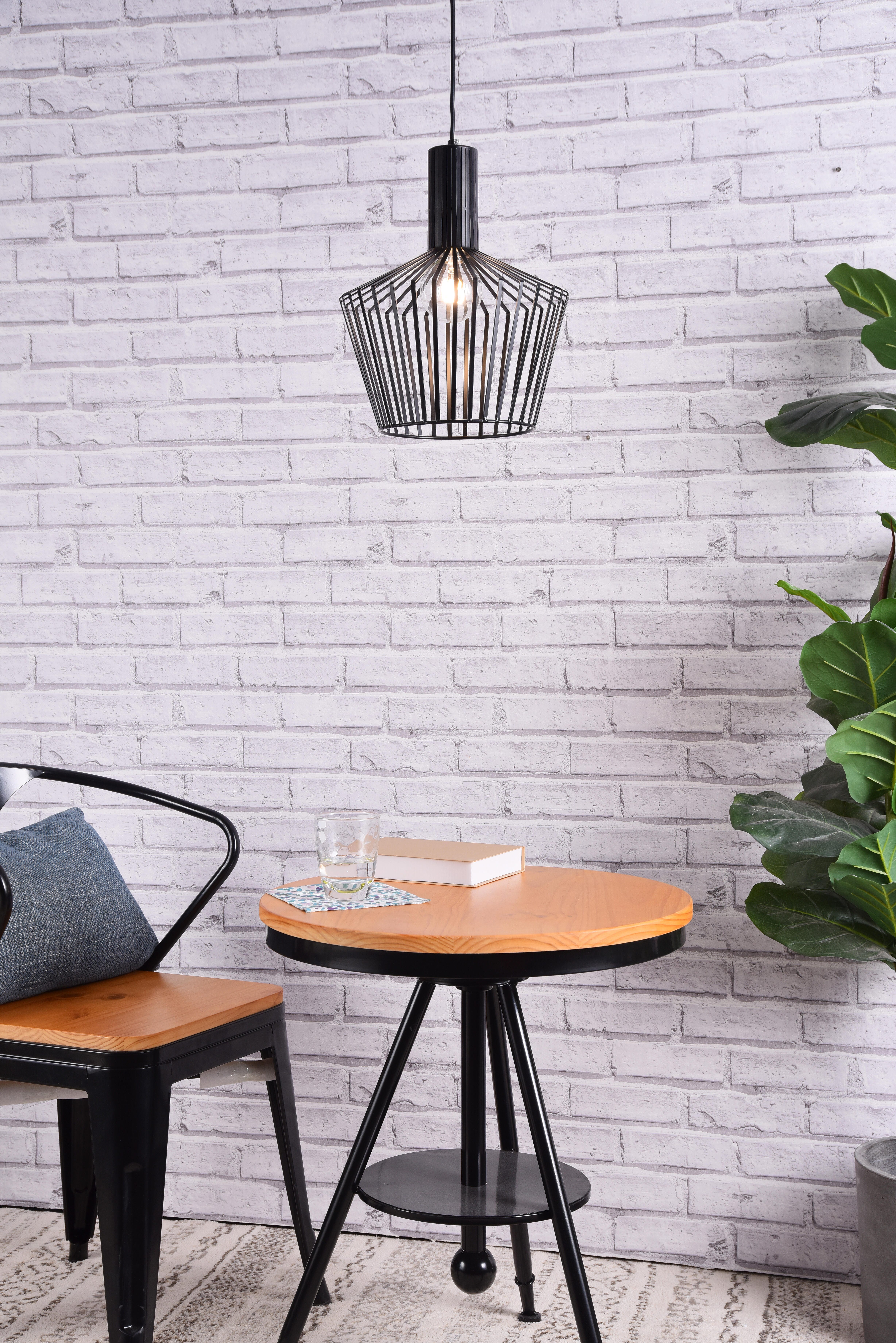 Click here for Living District Ronnie 1 Light Black Pendant prices