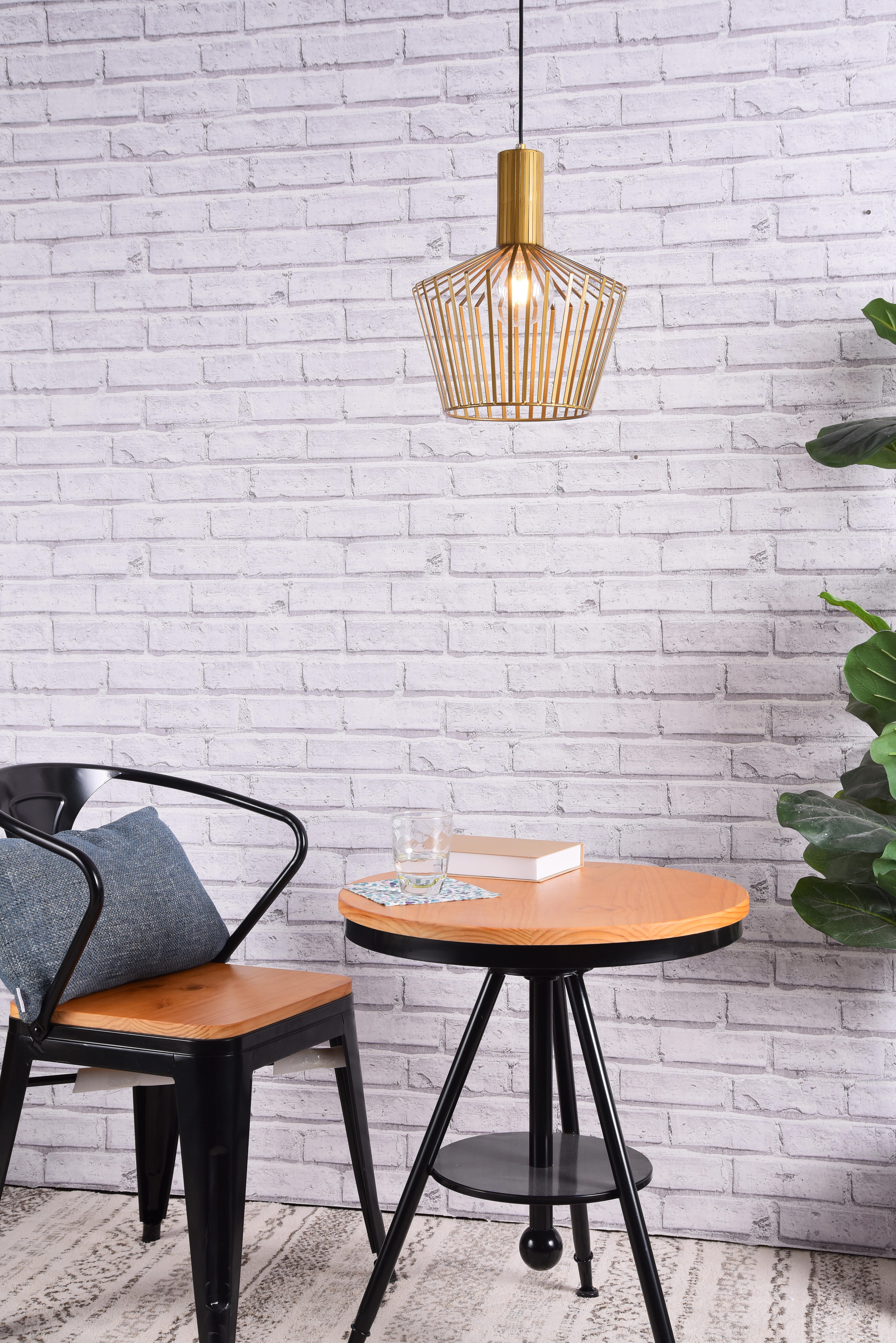 Click here for Living District Ronnie 1 Light Brass Pendant prices