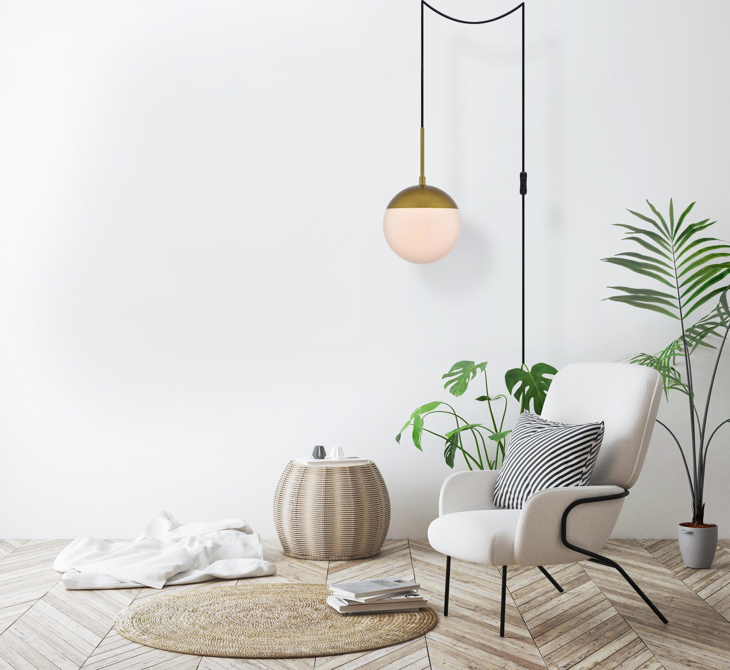 Click here for Eclipse 1 Light Pendant  Brass/Frosted White prices