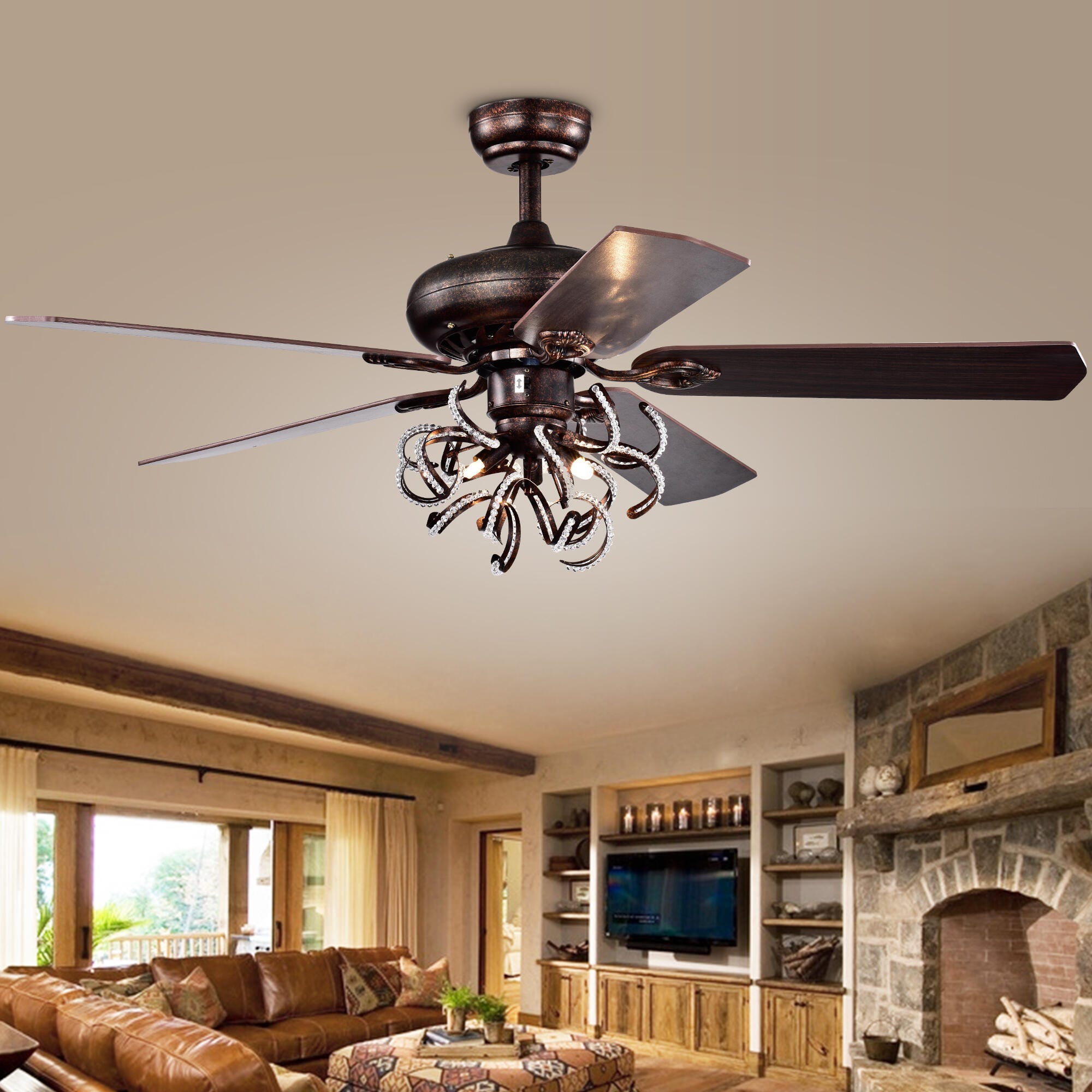 Click here for Safavieh Sensa Ceiling Light Fan  Rustic Bronze prices