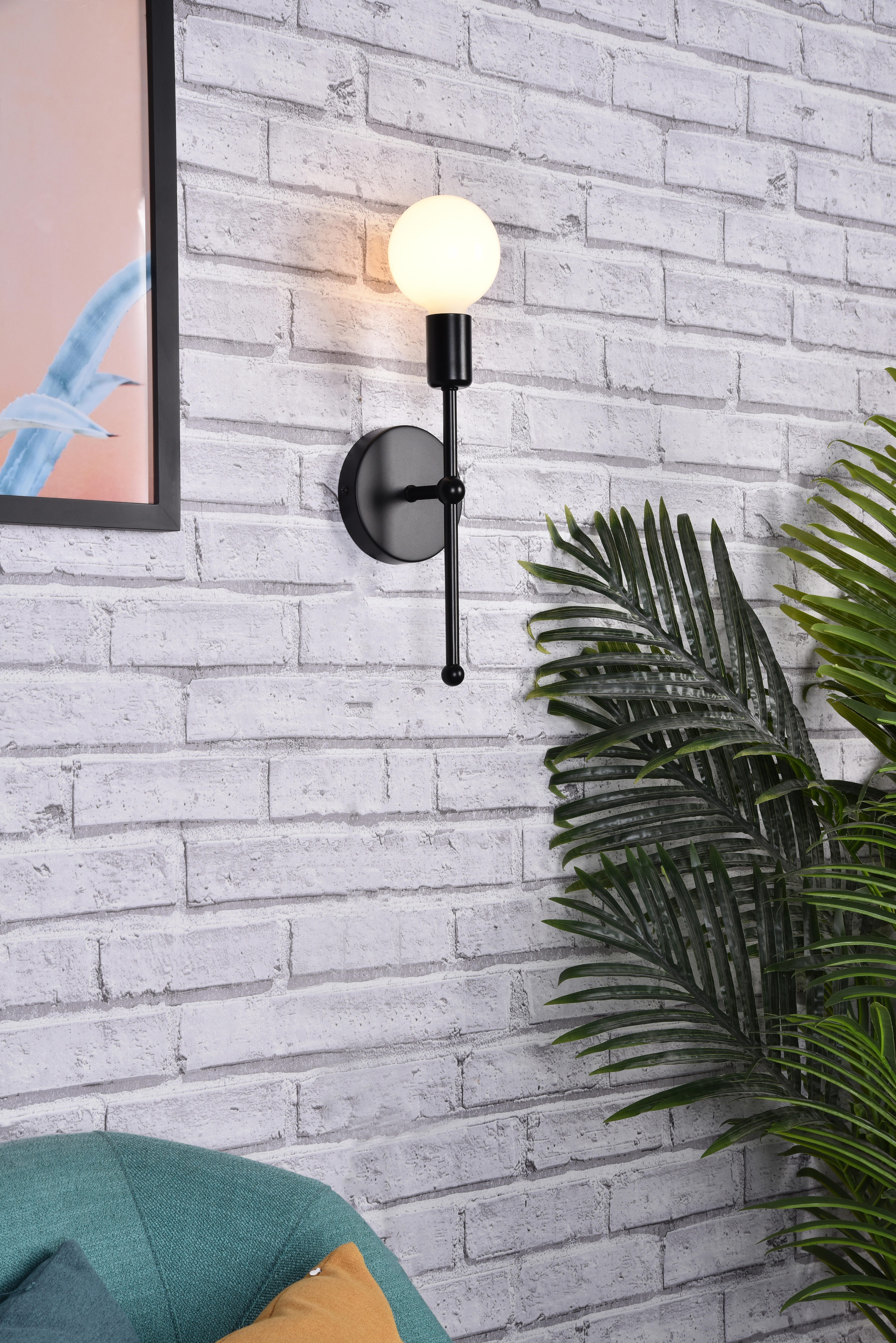 Click here for Keely 1 Light Black Wall Sconce prices