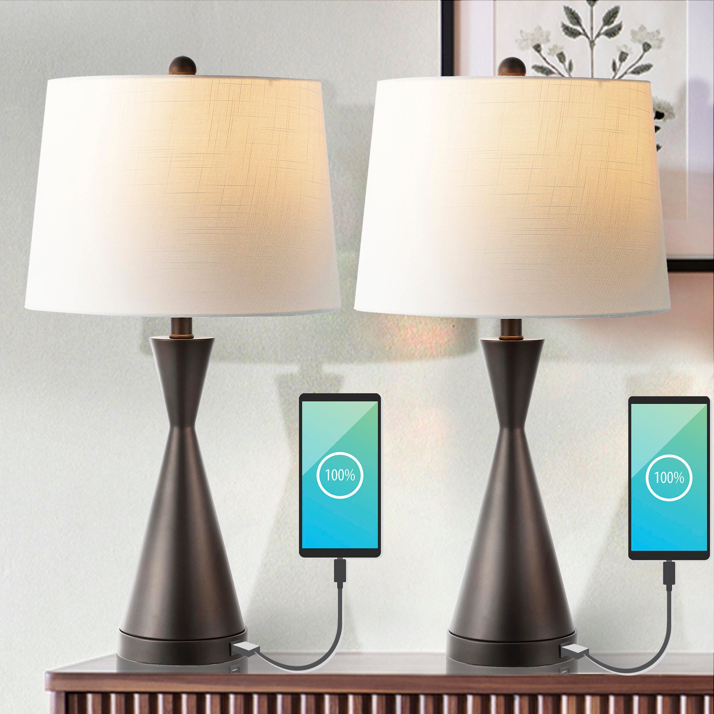Click here for Colton Table Lamp with USB Charging Port (Set of 2... prices