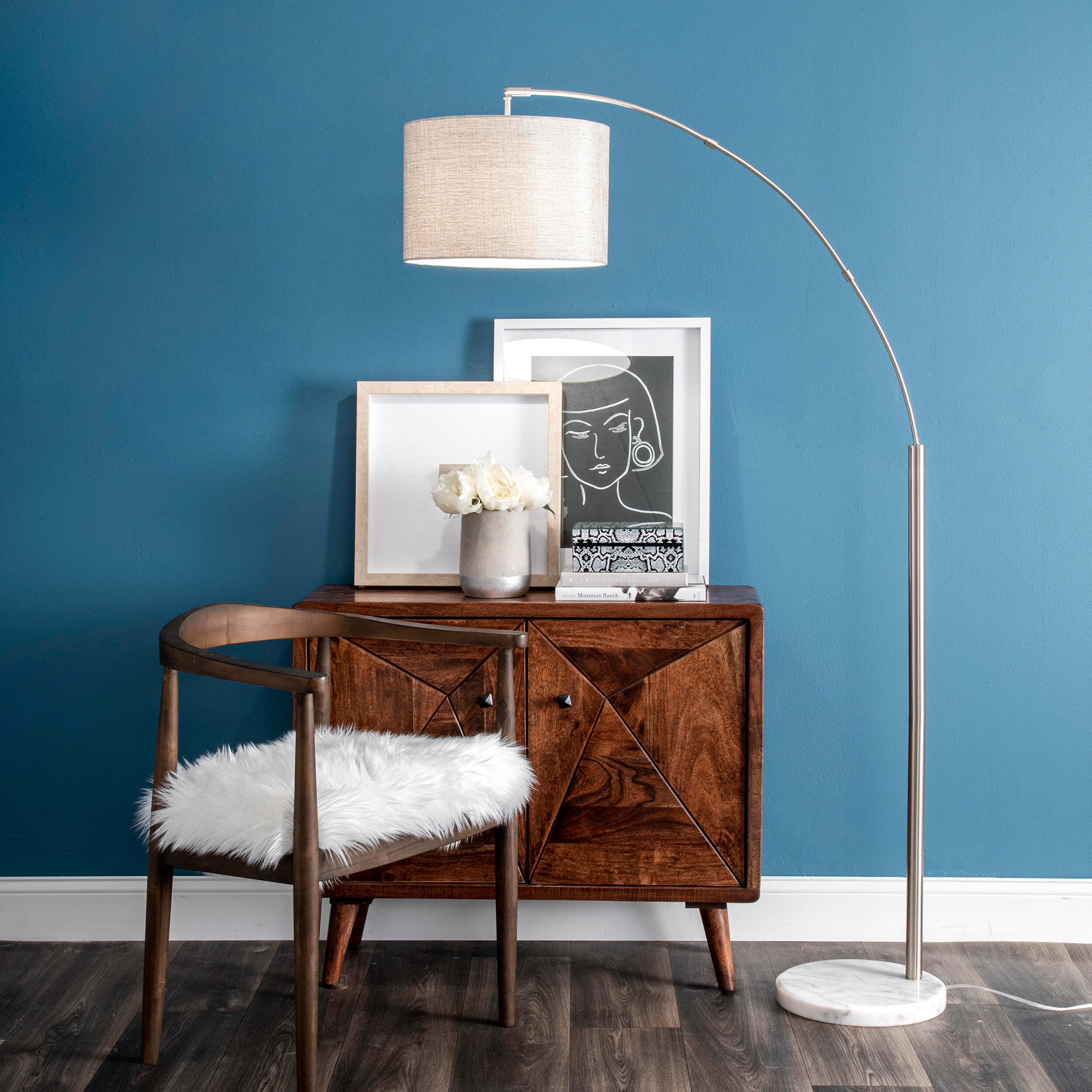 Click here for nuLOOM Belton 69 Marble Floor Lamp  Silver prices