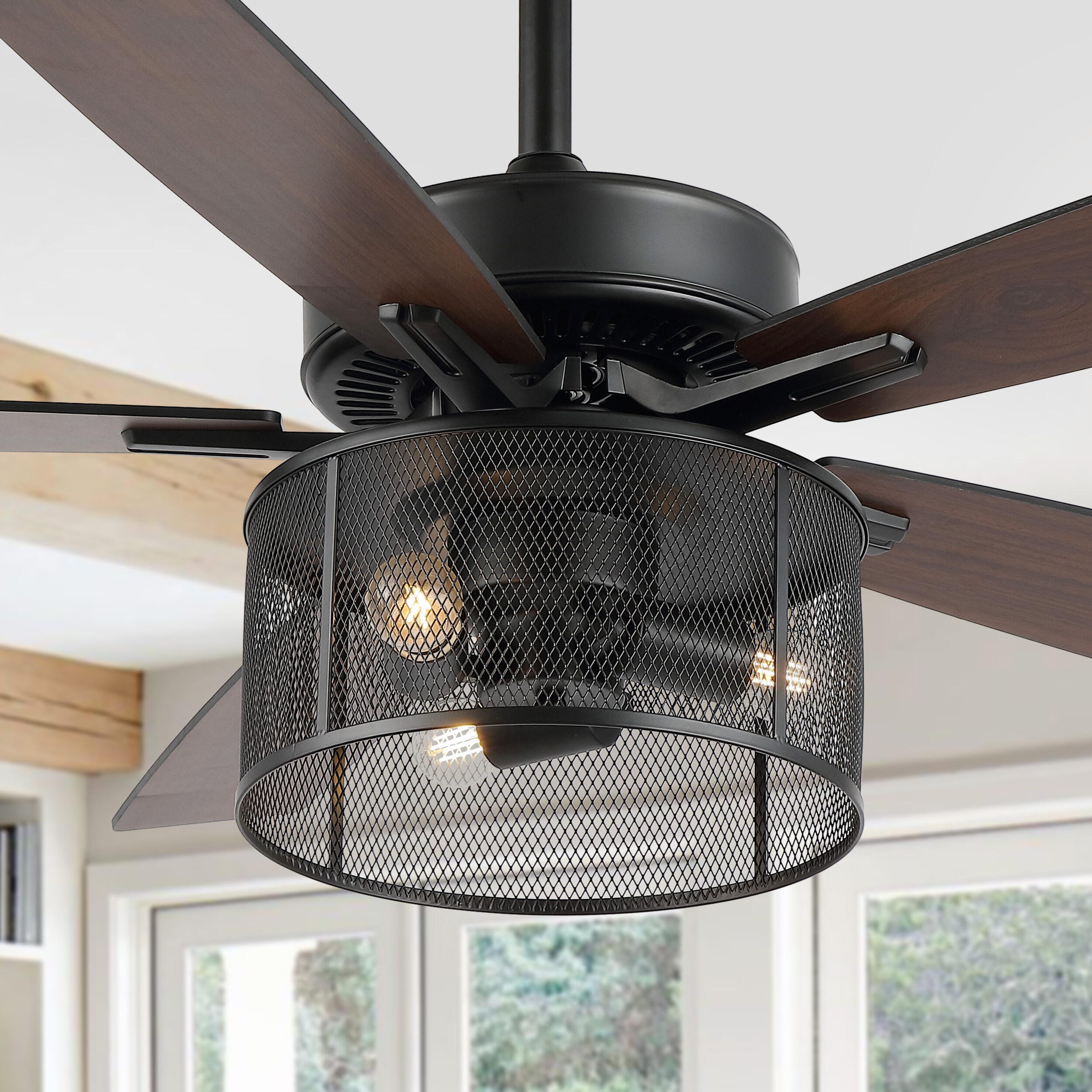 Click here for Jonathan Y Max 52 3-Light LED Ceiling Fan  Black/D... prices