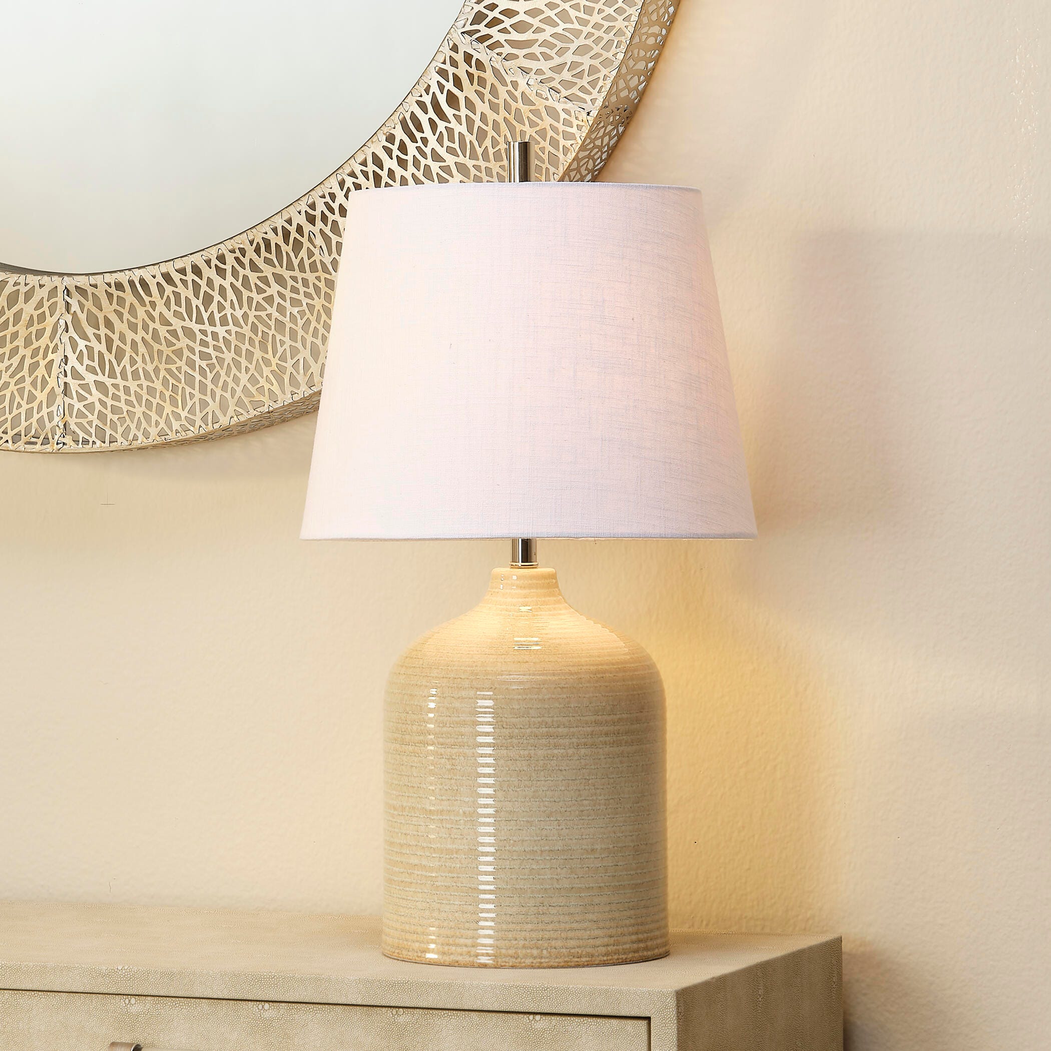 Click here for Relaxed Elegance Ellis Table Lamp  Taupe prices