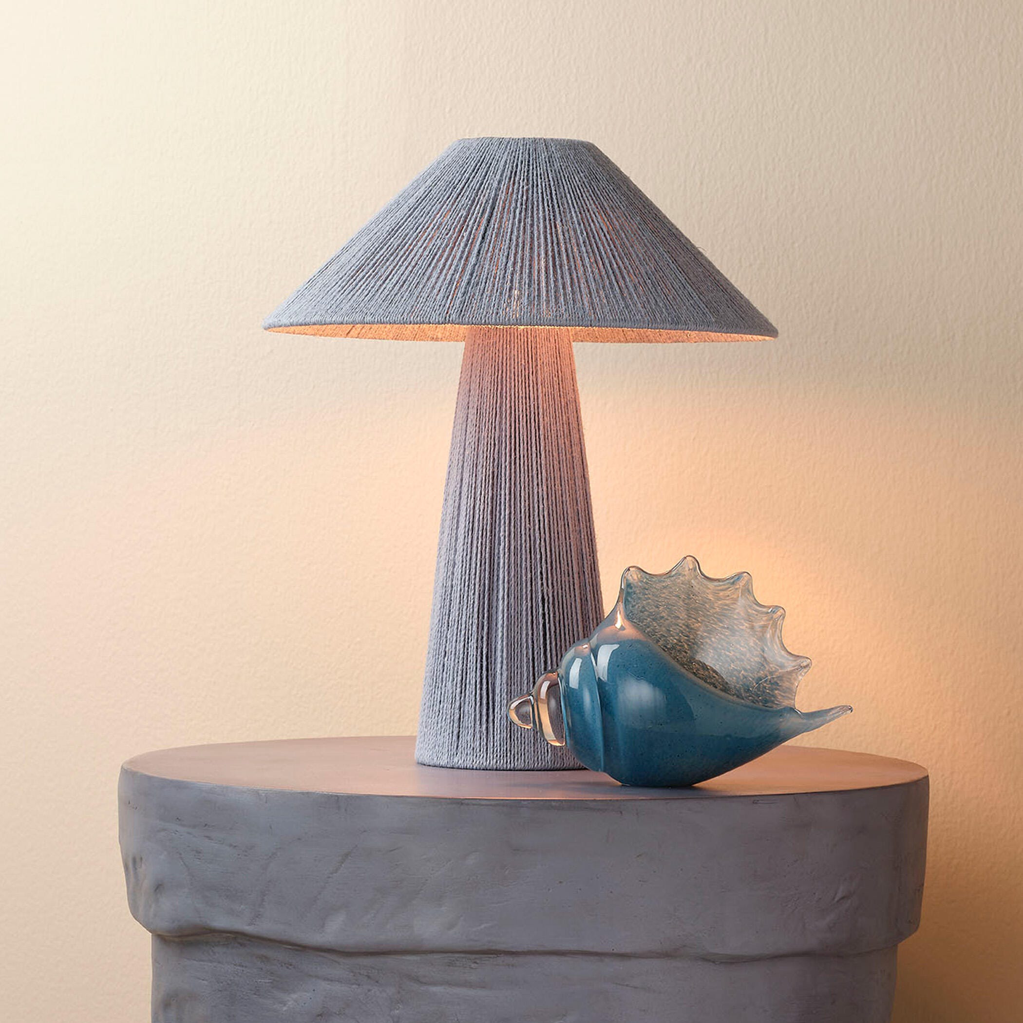 Click here for Relaxed Elegance Tava Jute Table Lamp  Blue prices