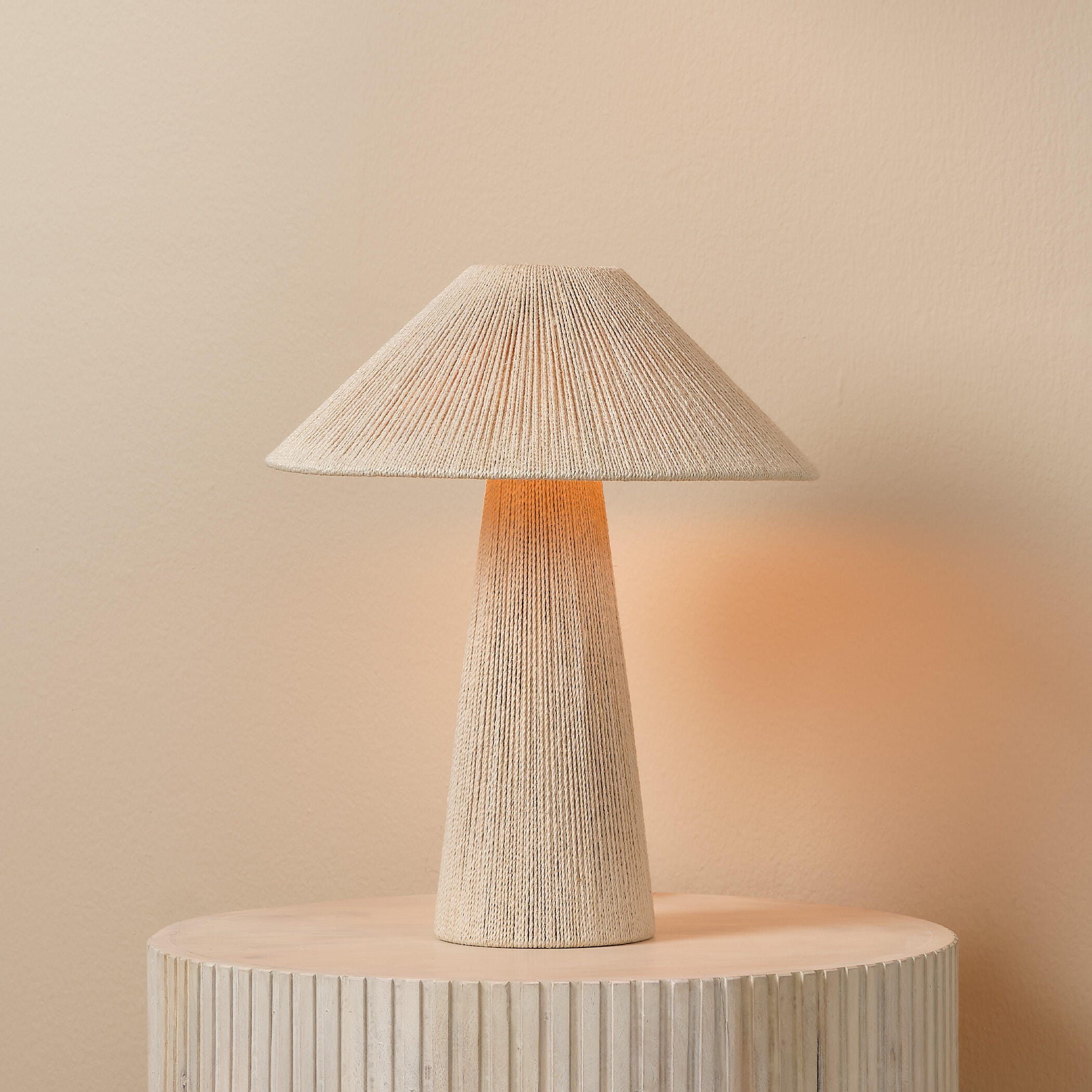 Click here for Relaxed Elegance Tava Jute Table Lamp  Off White prices
