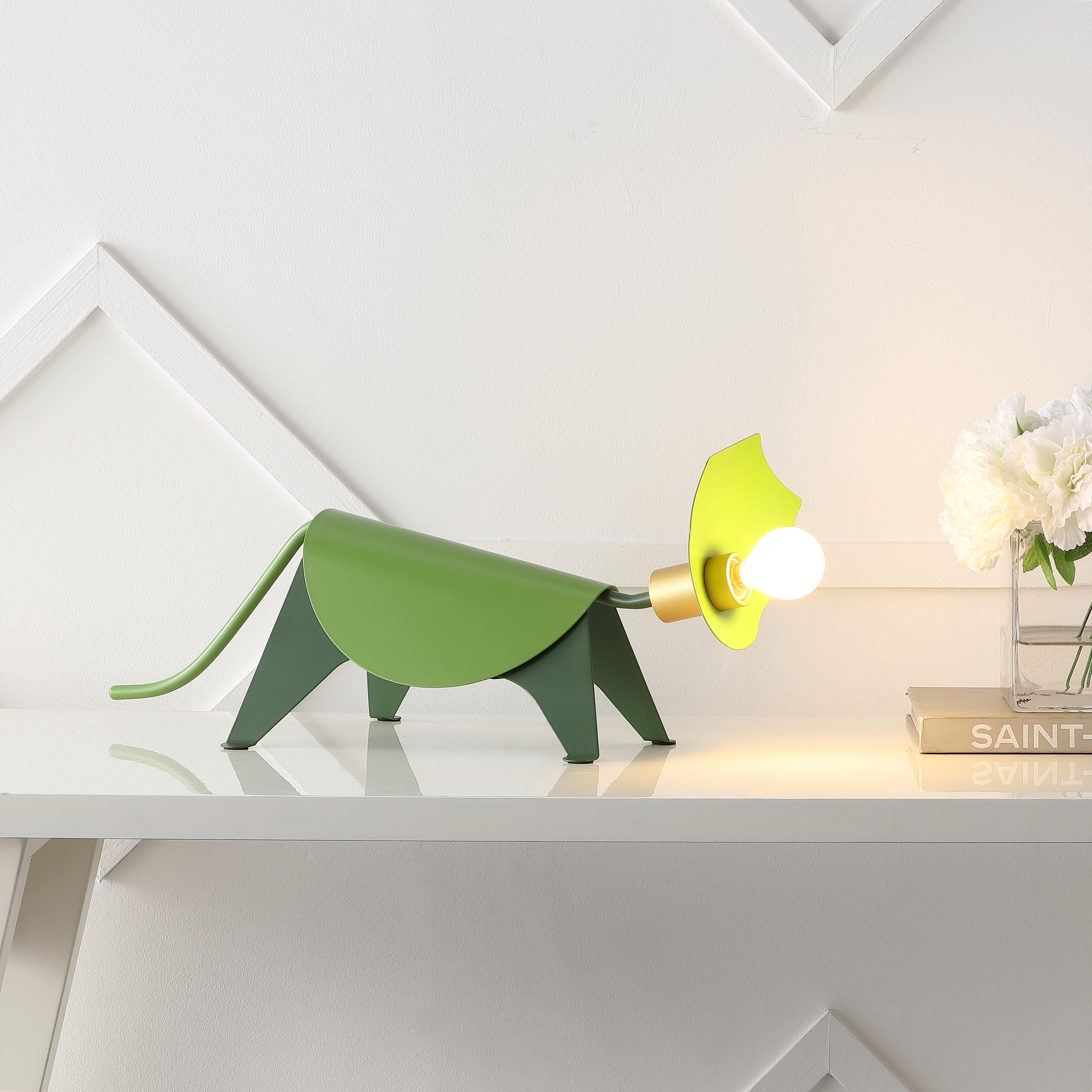 Click here for Jonathan Y Gretchen Triceratops LED Kids Lamp  Gre... prices