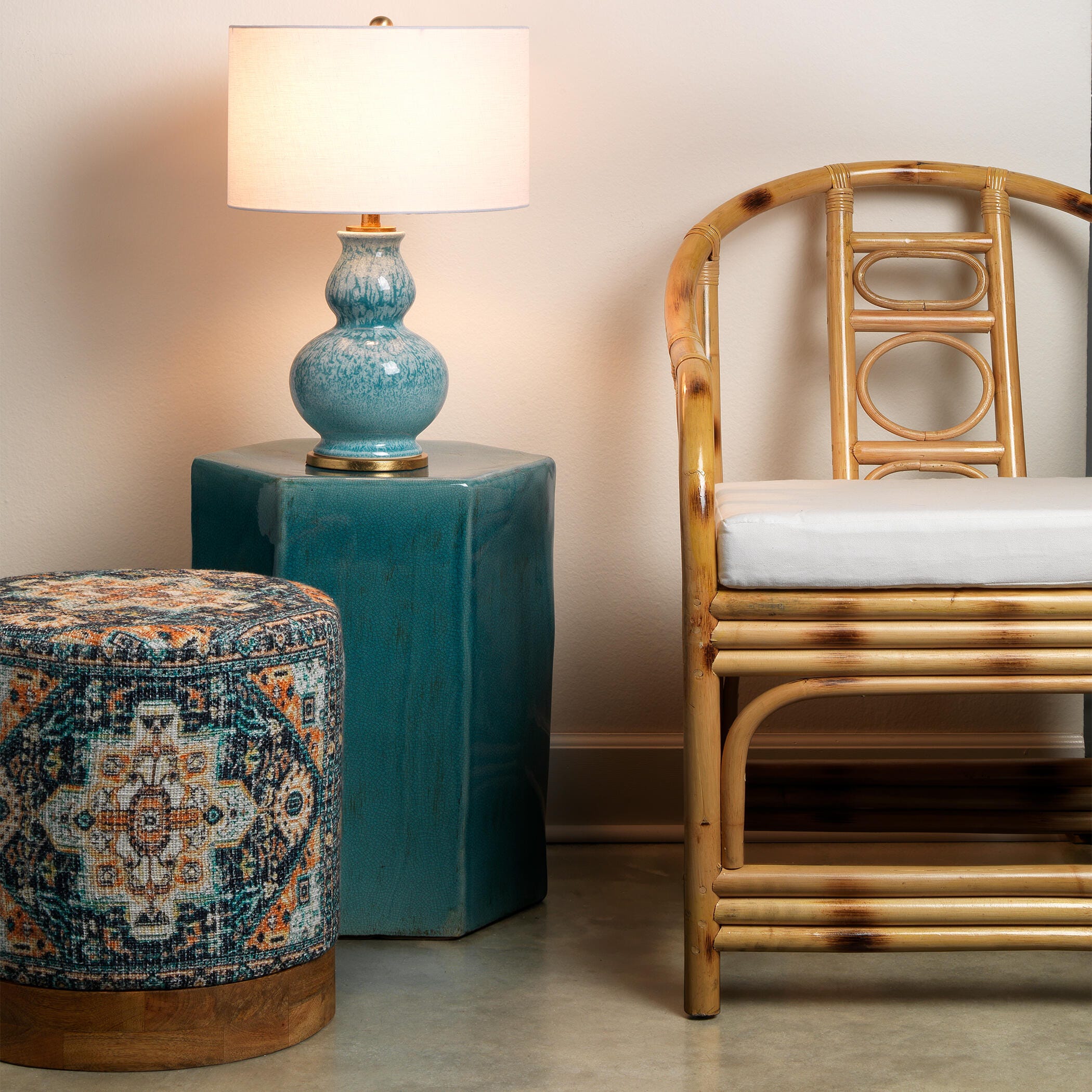 Click here for Relaxed Elegance Ayden Table Lamp  Blue prices