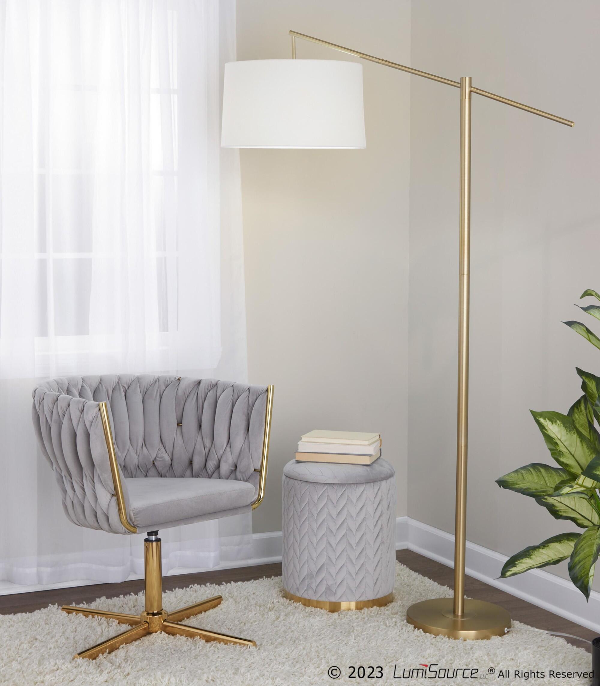 Click here for LumiSource Casper Floor Lamp  Off-White/Gold prices