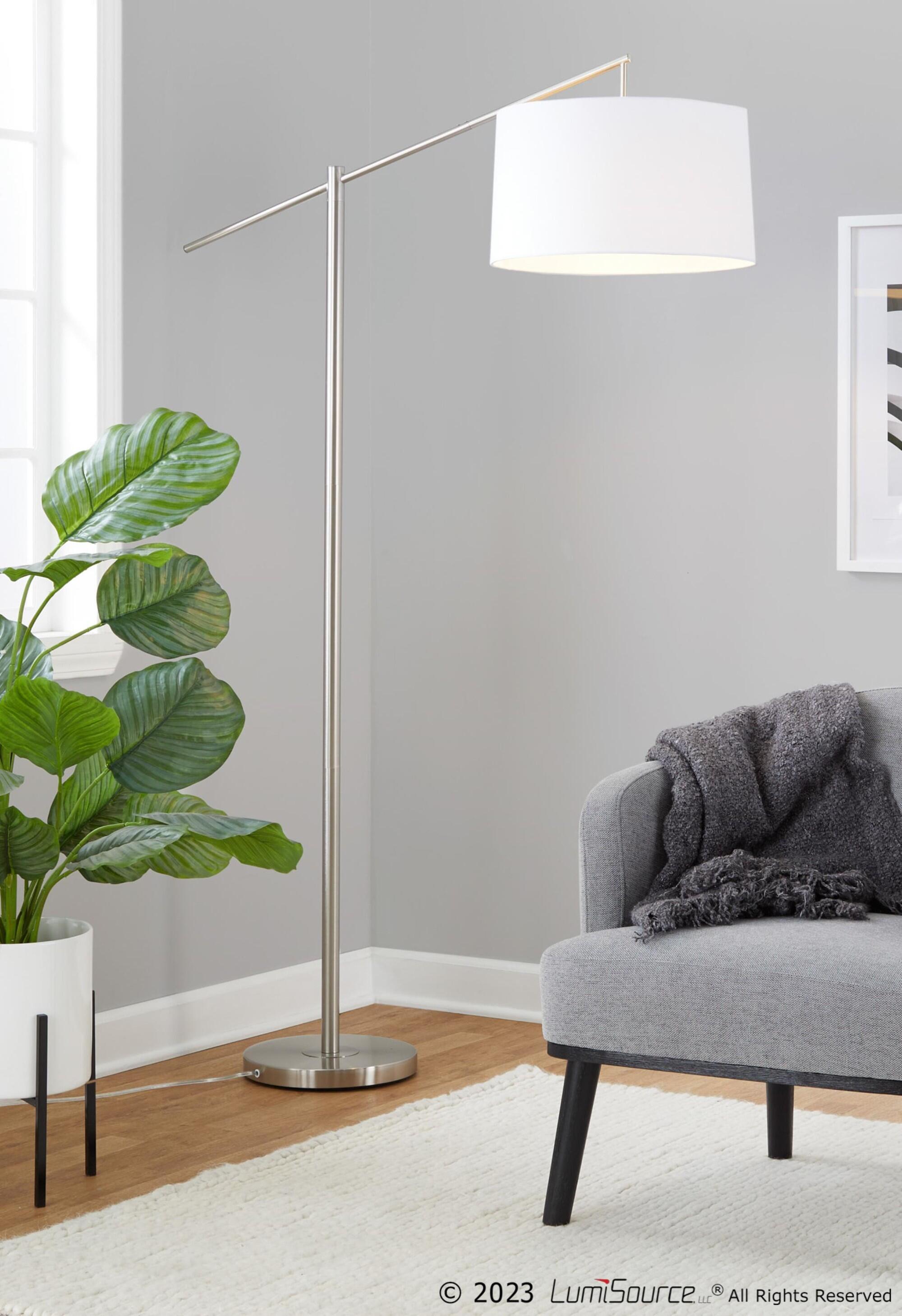 Click here for LumiSource Casper Floor Lamp  Off-White/Silver prices
