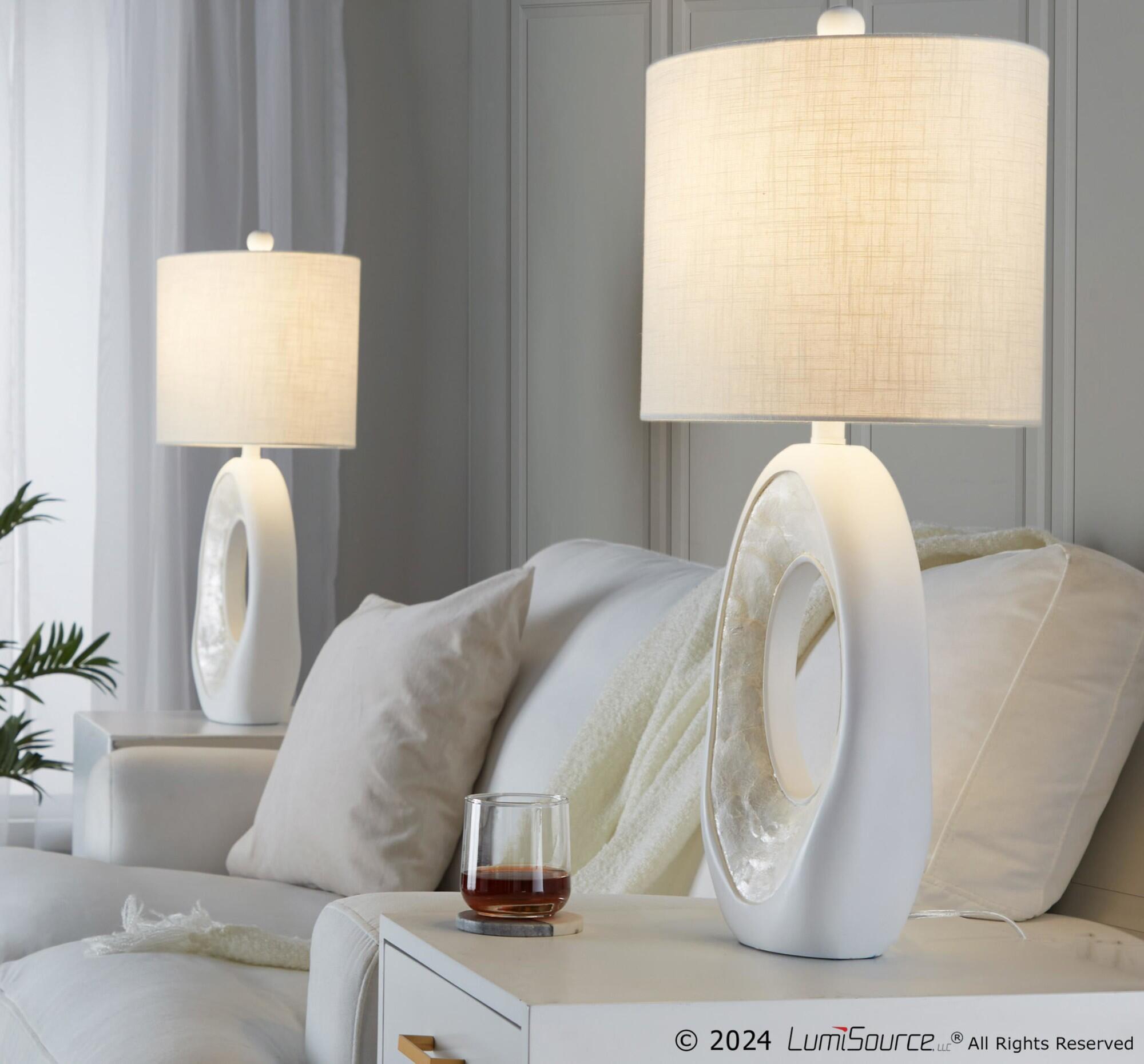 Click here for LumiSource Pear Table Lamp (Set of 2)  White prices