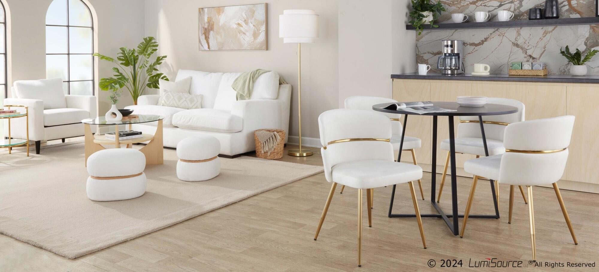 Click here for LumiSource Tier Floor Lamp  Off-White/Gold prices