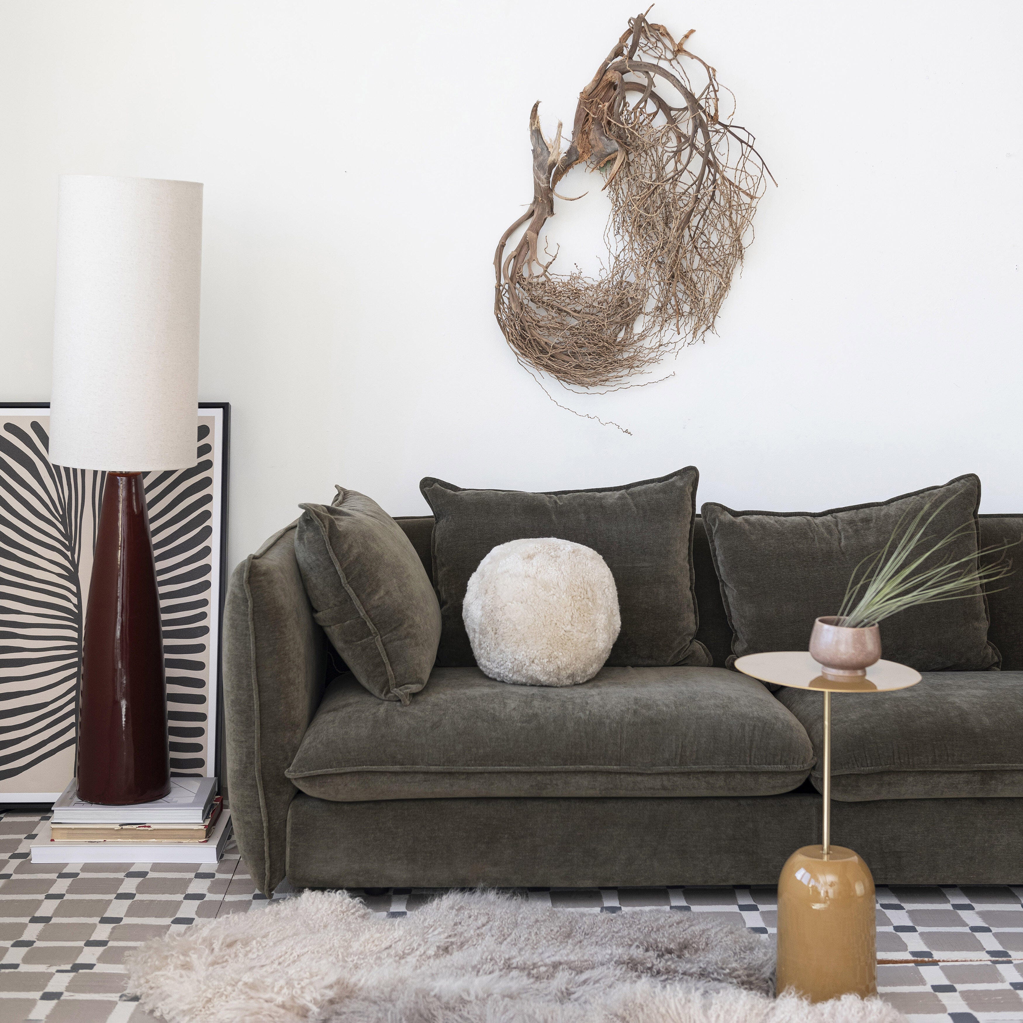 Click here for Storied Home Floor Lamp with Reactive Glaze  Brown prices