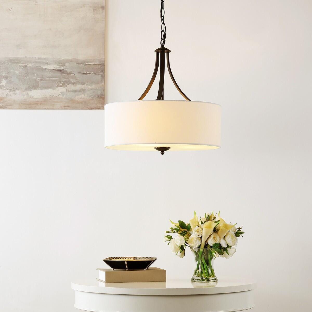 Click here for Safavieh Burnett 3-Light Chandelier  Oil Rubbed Br... prices