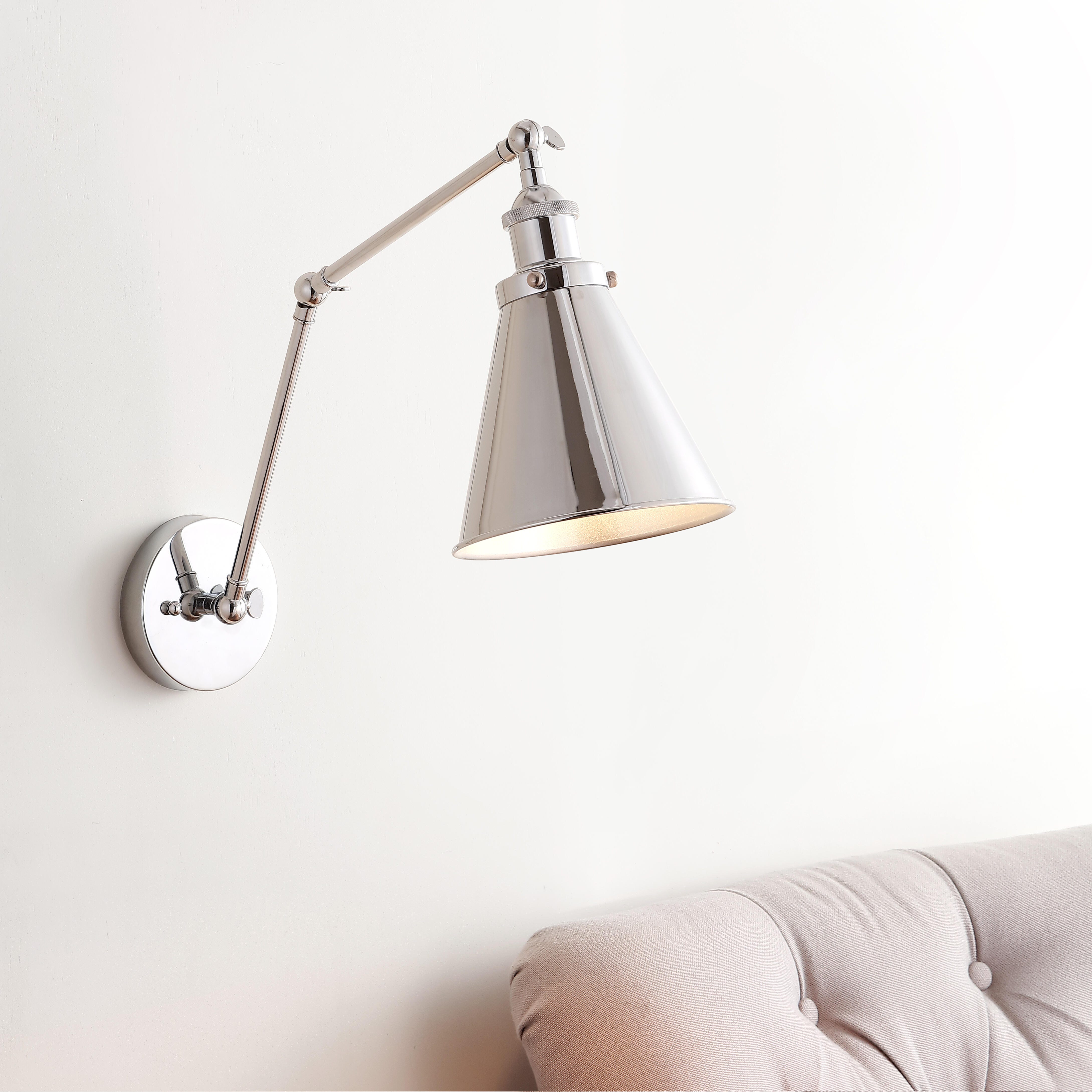Click here for Jonathan Y Adjustable Arm LED Wall Sconce  Silver prices