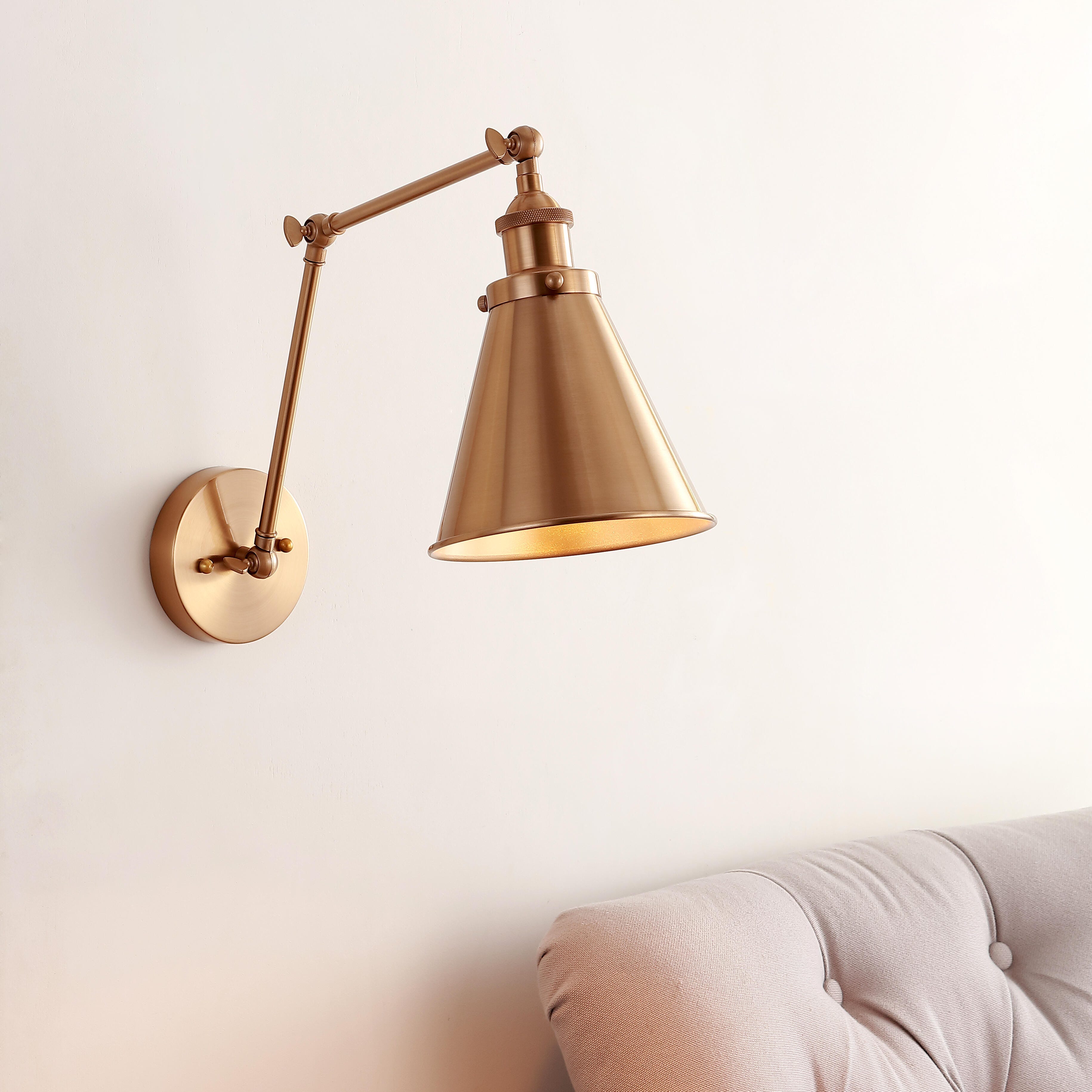 Click here for Jonathan Y Adjustable Arm LED Wall Sconce  Gold prices