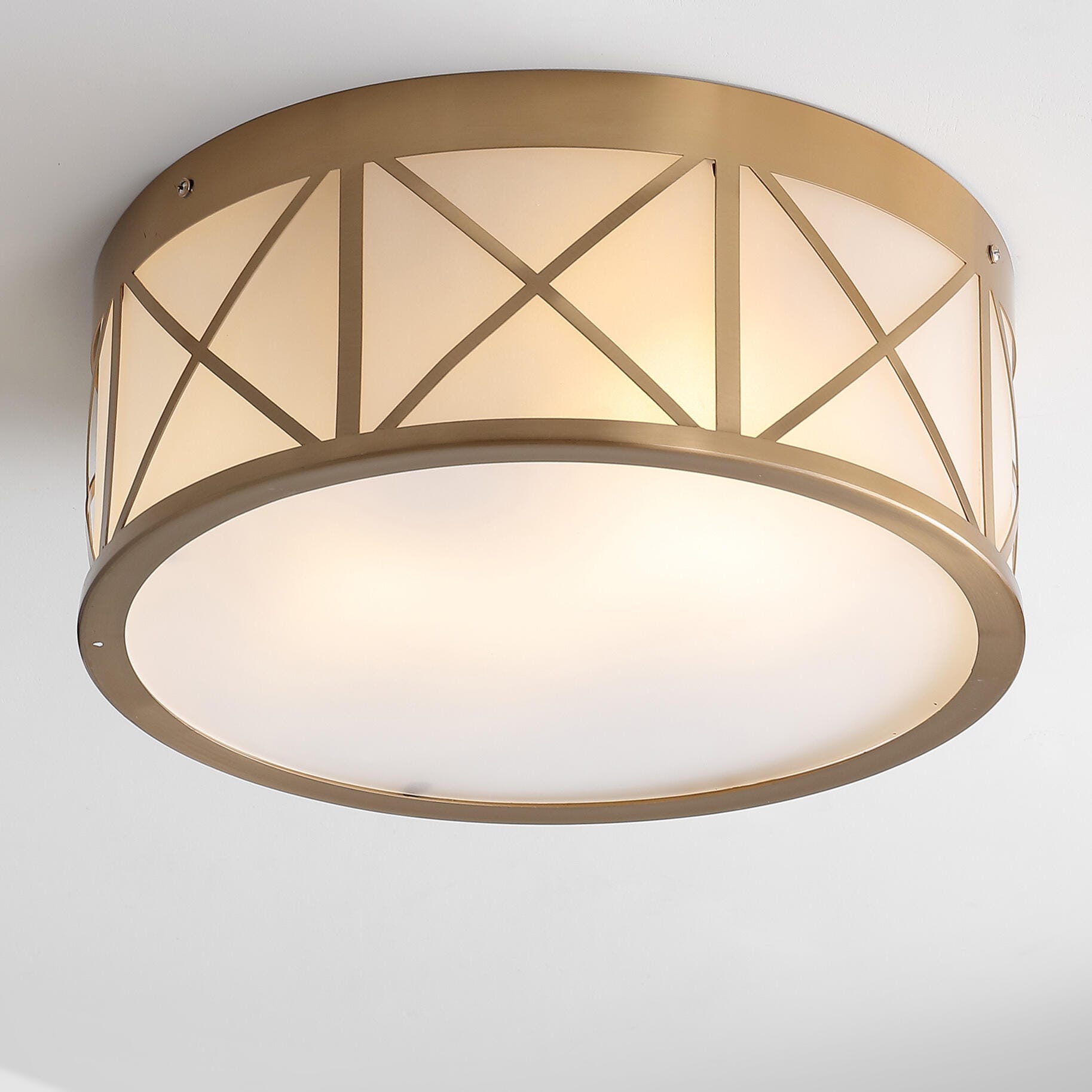 Click here for Jonathan Y Cadence 15 Flush Mount Light  Brass/Gol... prices