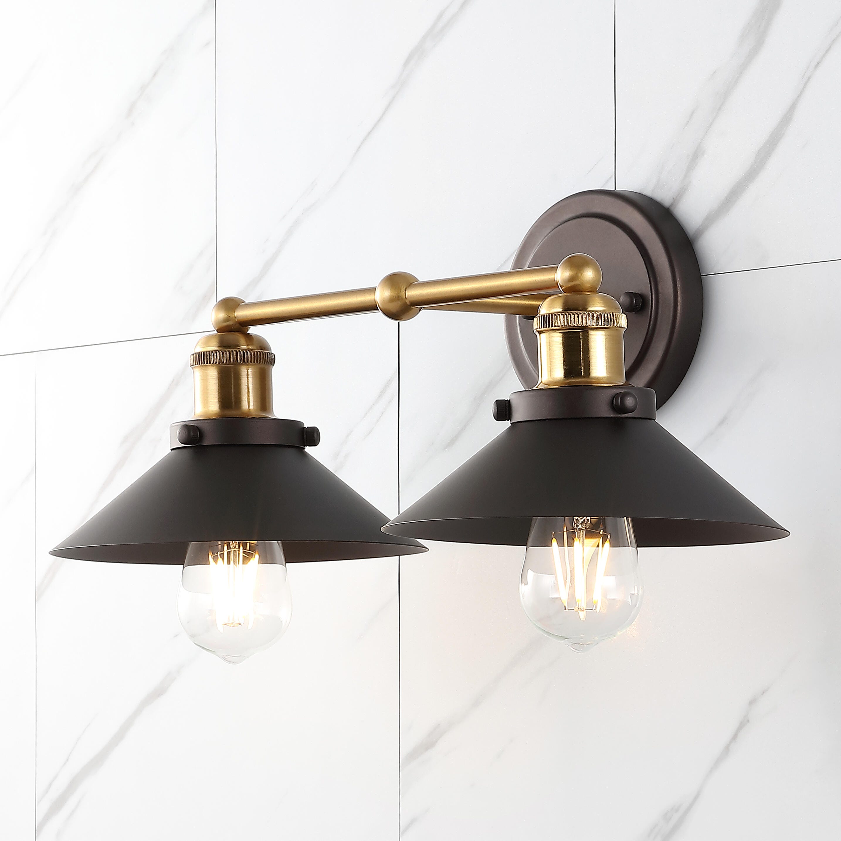 Click here for Jonathan Y July 17 2-light Sconce  Bronze prices