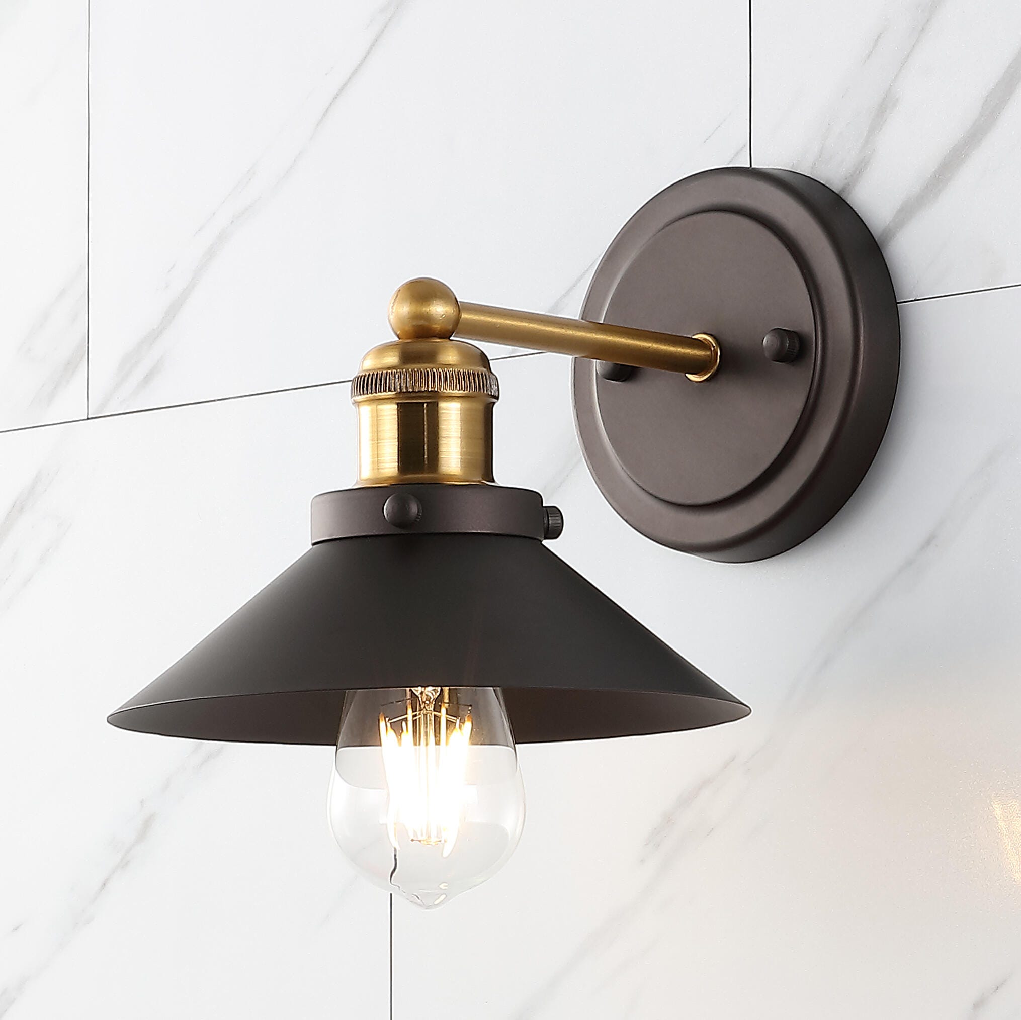 Click here for Jonathan Y July 8 Shade Sconce  Bronze prices