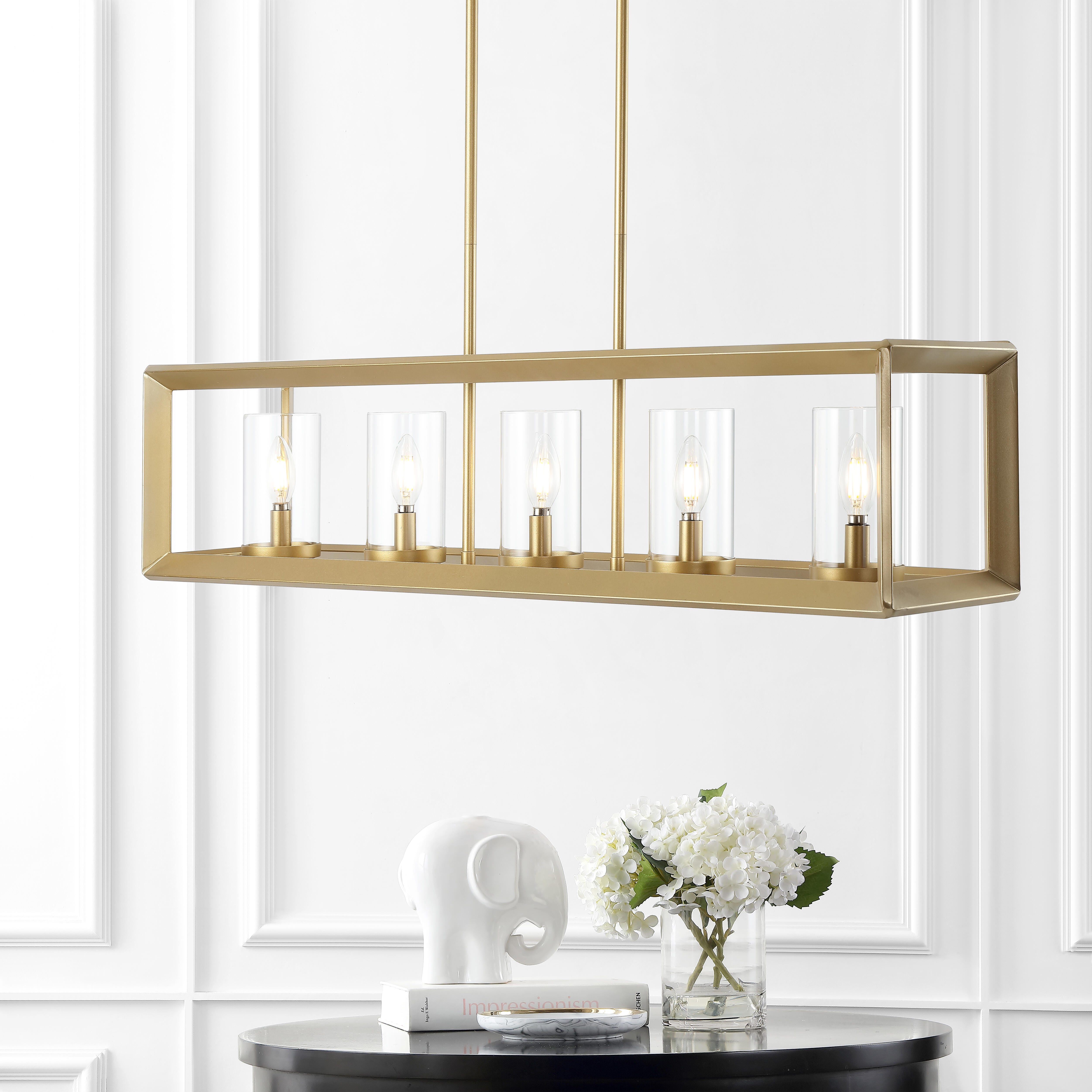 Click here for Jonathan Y 5-bulb Pendant Light  Brass/Gold prices
