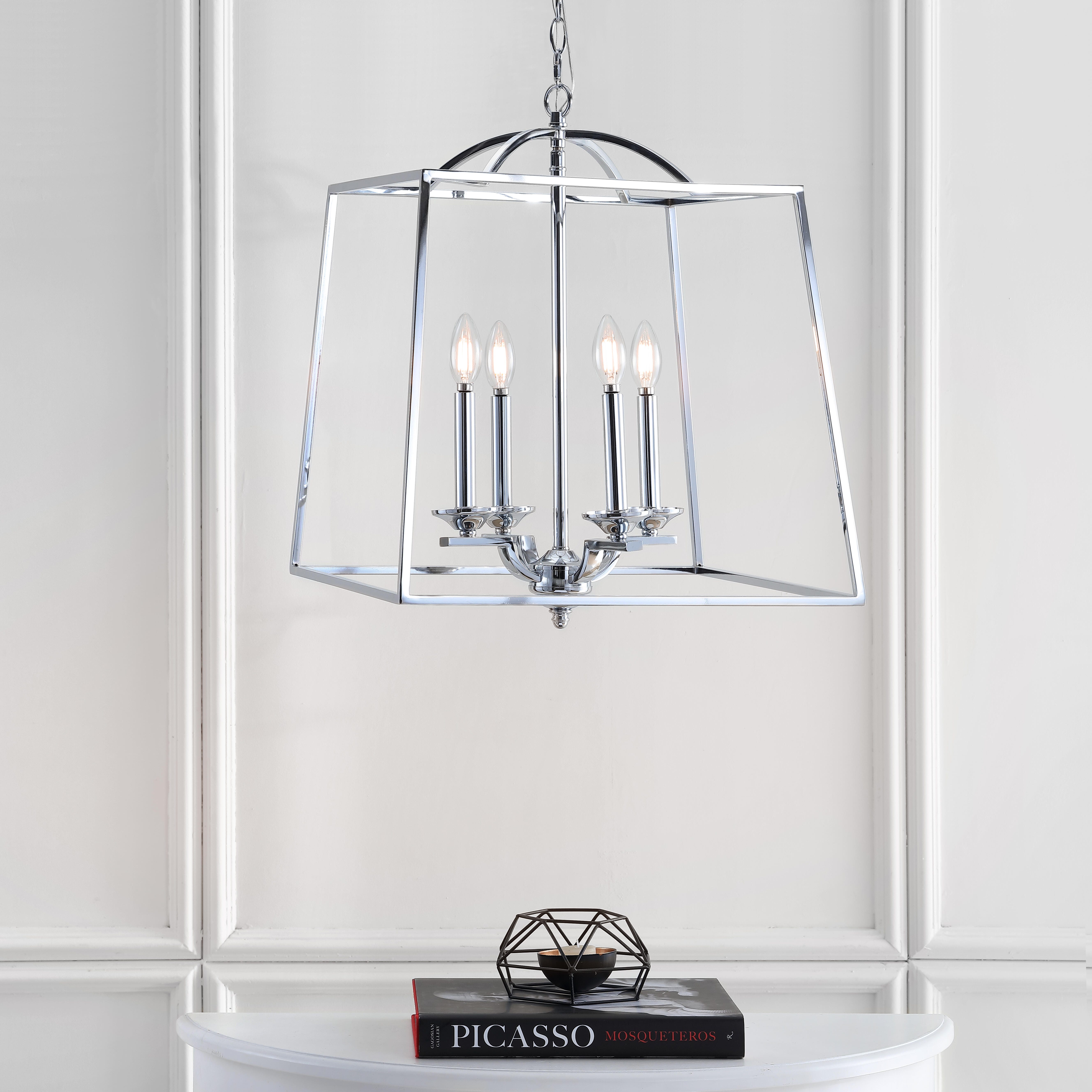 Click here for Jonathan Y 4-bulb Abstract Pendant Light  Chrome prices