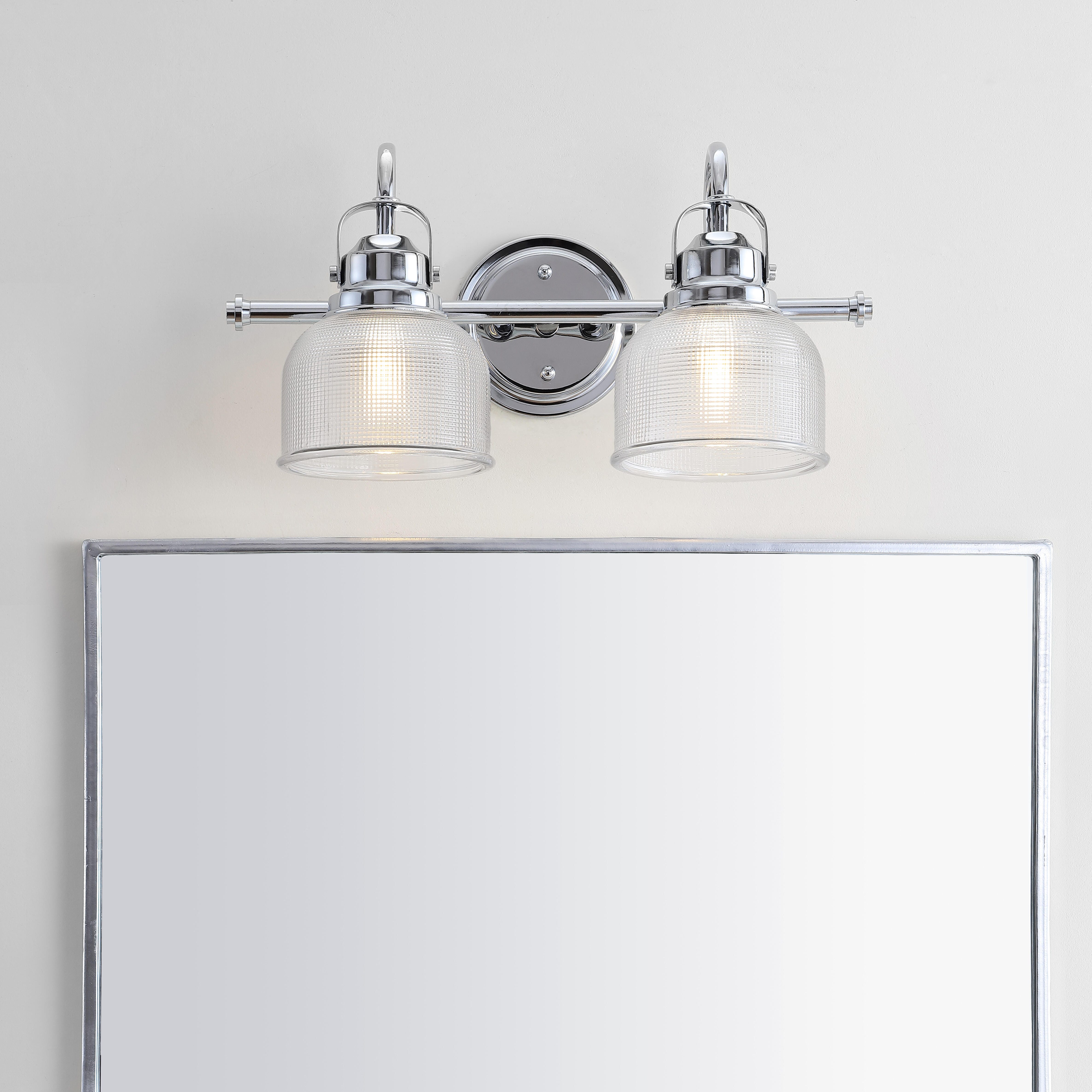 Click here for Jonathan Y 2-Light Small Sconce  Chrome/Clear prices